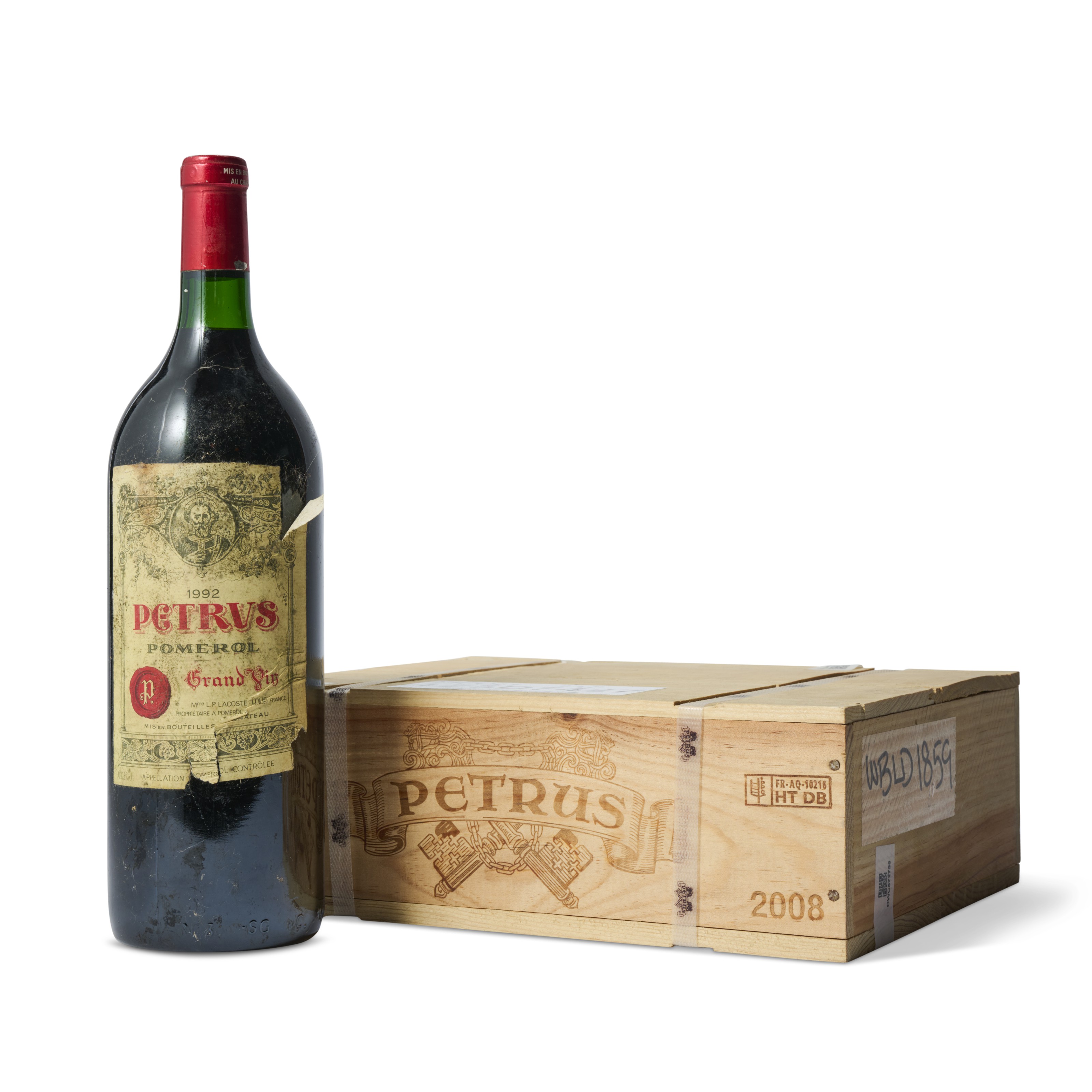 Petrus 2008, Pomerol, cru exceptionnelIn banded original wooden case ...