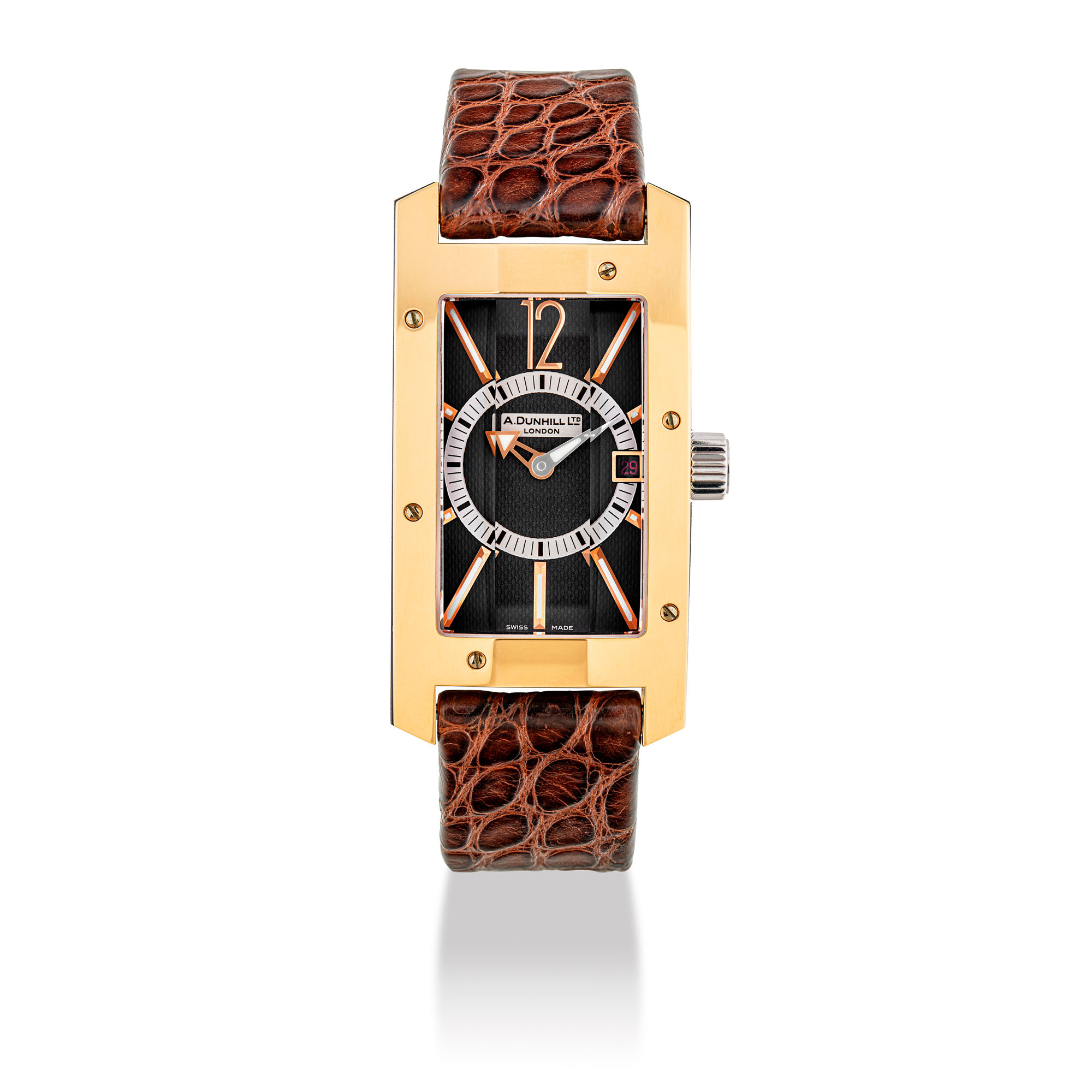 A. DUNHILL LTD, LIMITED EDITION TWO COLOURED GOLD WITH DATE, NO. 018/ ...