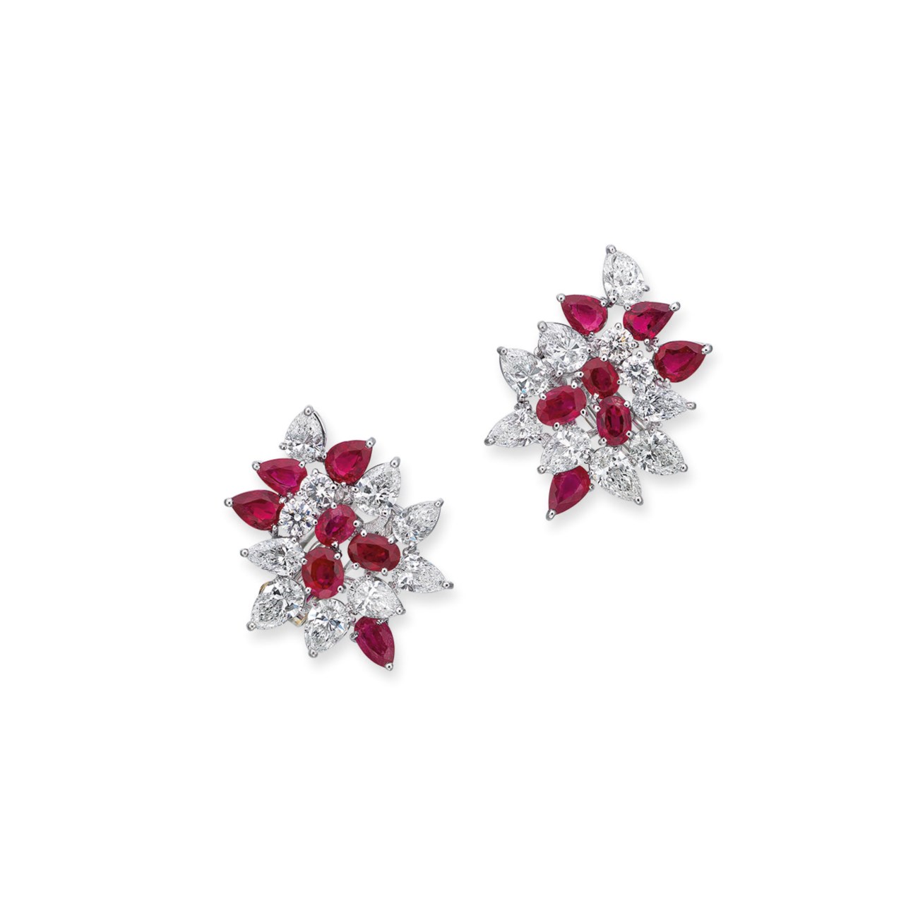 DIAMOND AND RUBY EARRINGS, HARRY WINSTON | Christie's
