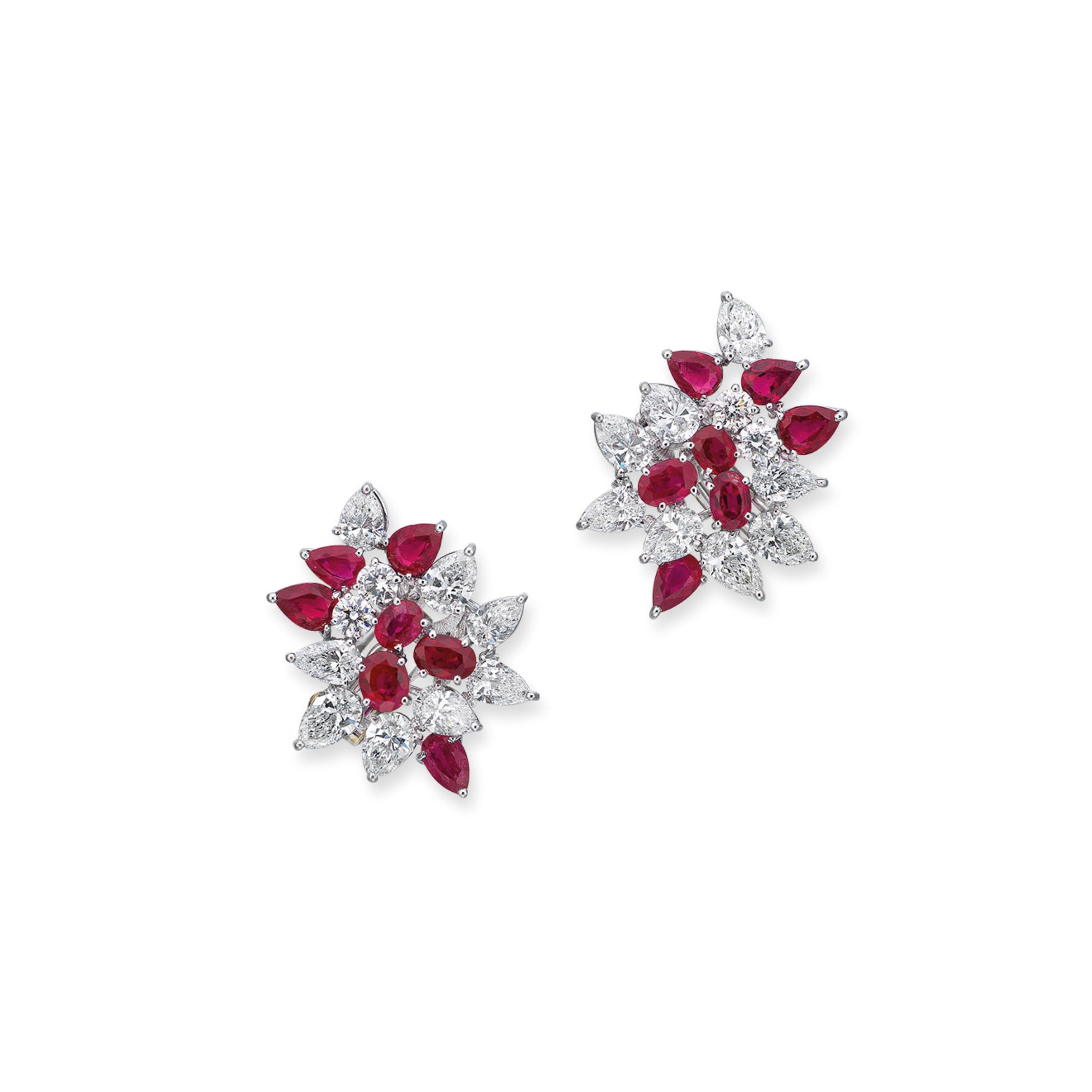 DIAMOND AND RUBY EARRINGS, HARRY WINSTON | Christie's