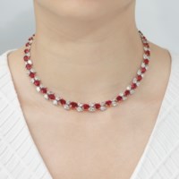 IMPORTANT RUBY AND DIAMOND NECKLACE, FAIDEE | Christie's