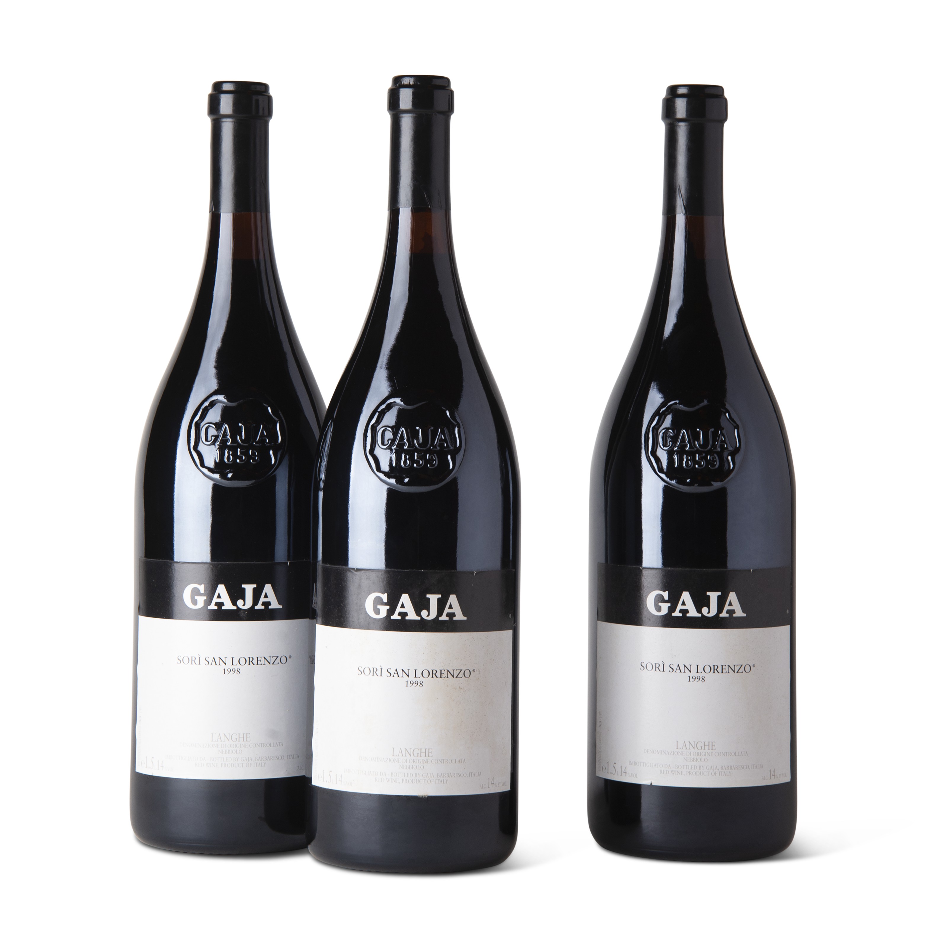 Gaja, Sori San Lorenzo 1998, PiedmontIn original wooden case. Slightly ...