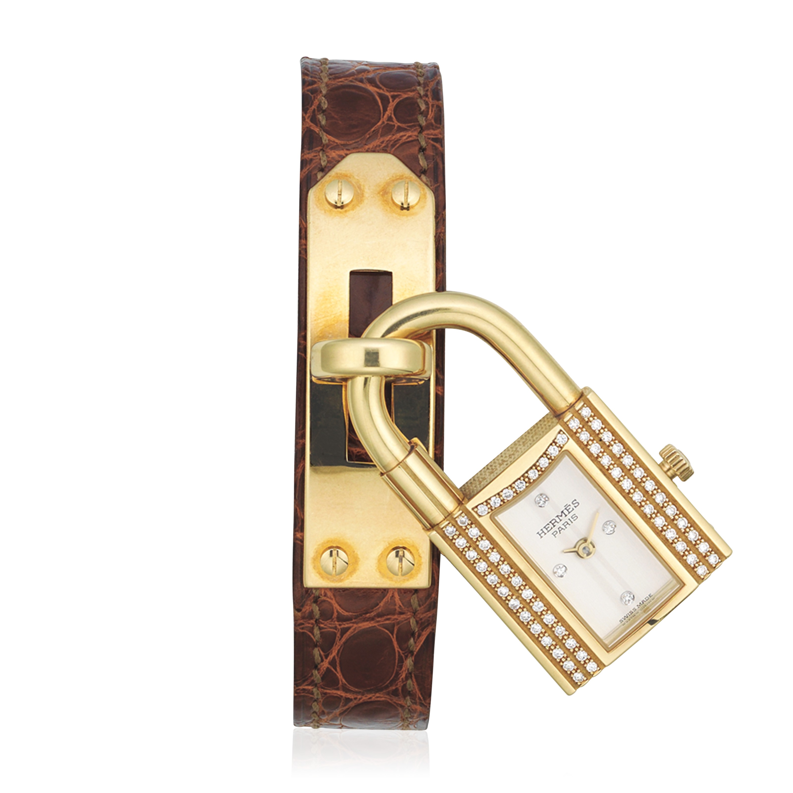 HERMÈS 'KELLY' GOLD AND DIAMOND WRISTWATCH, | Christie’s