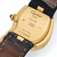 CARTIER. AN 18K GOLD LIMITED EDITION ASYMMETRICAL WRISTWATCH, CRASH ...