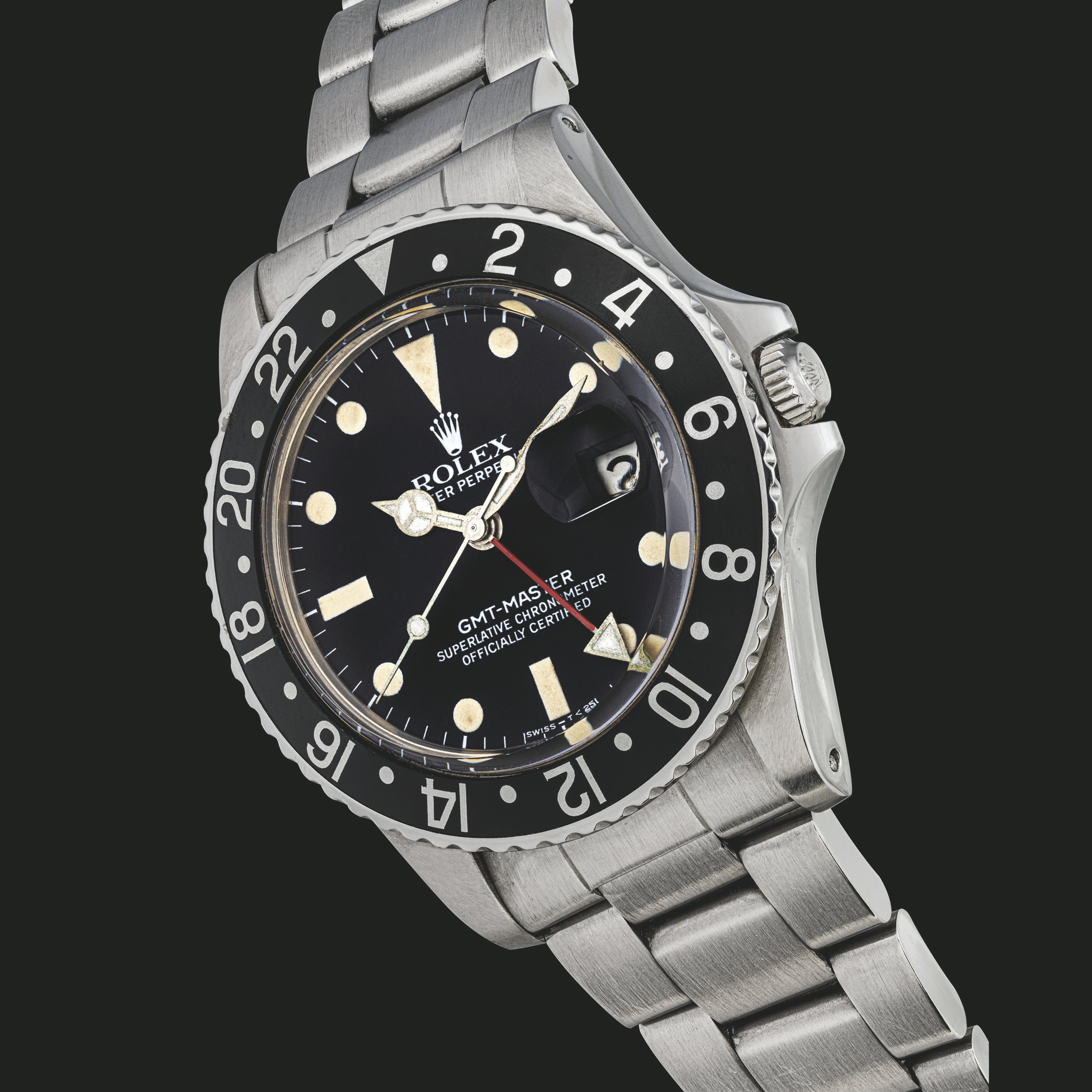 ROLEX. AN EXTREMELY RARE 18K GOLD, DIAMOND AND RUBY-SET AUTOMATIC ...