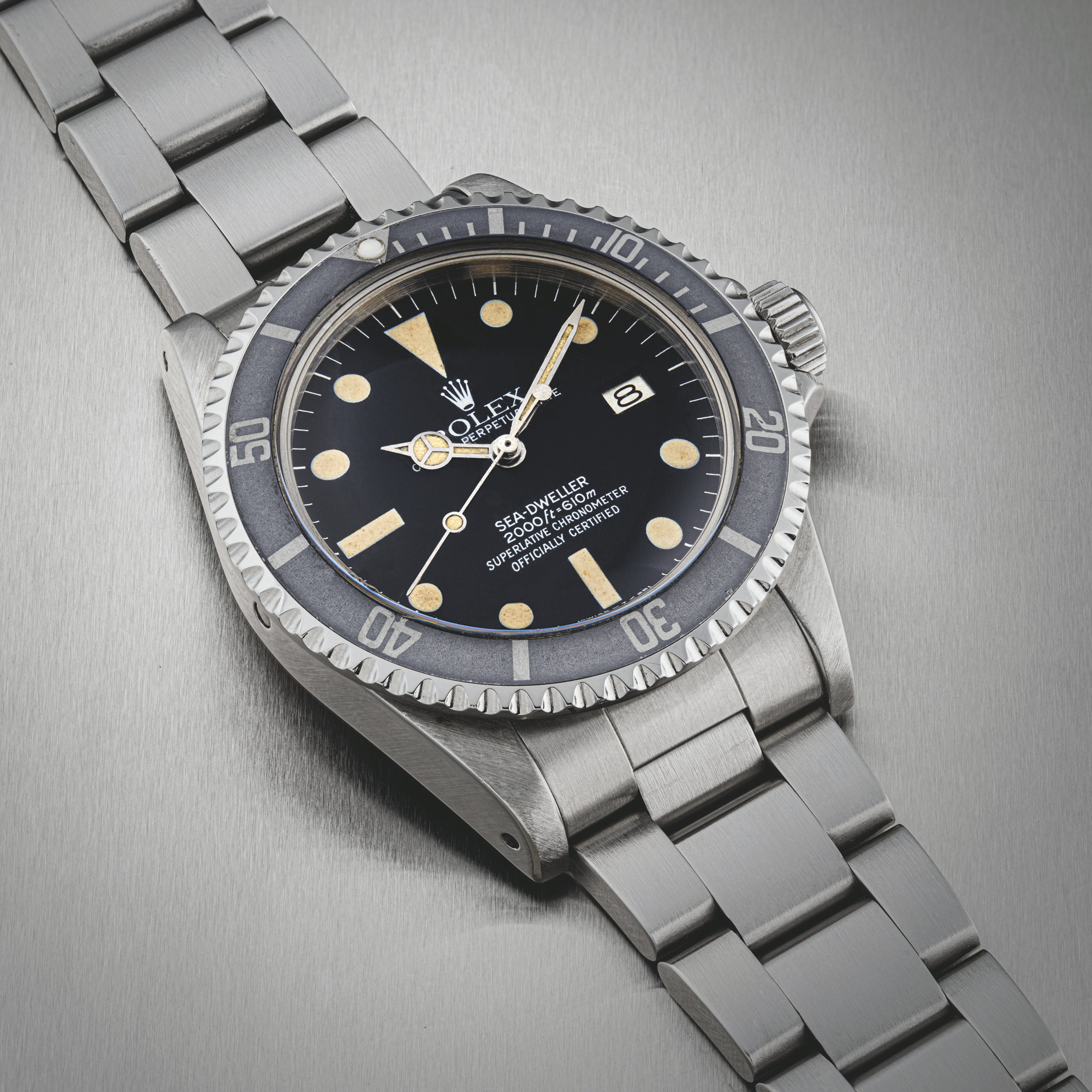 ROLEX. AN EXTREMELY RARE 18K GOLD, DIAMOND AND RUBY-SET AUTOMATIC ...