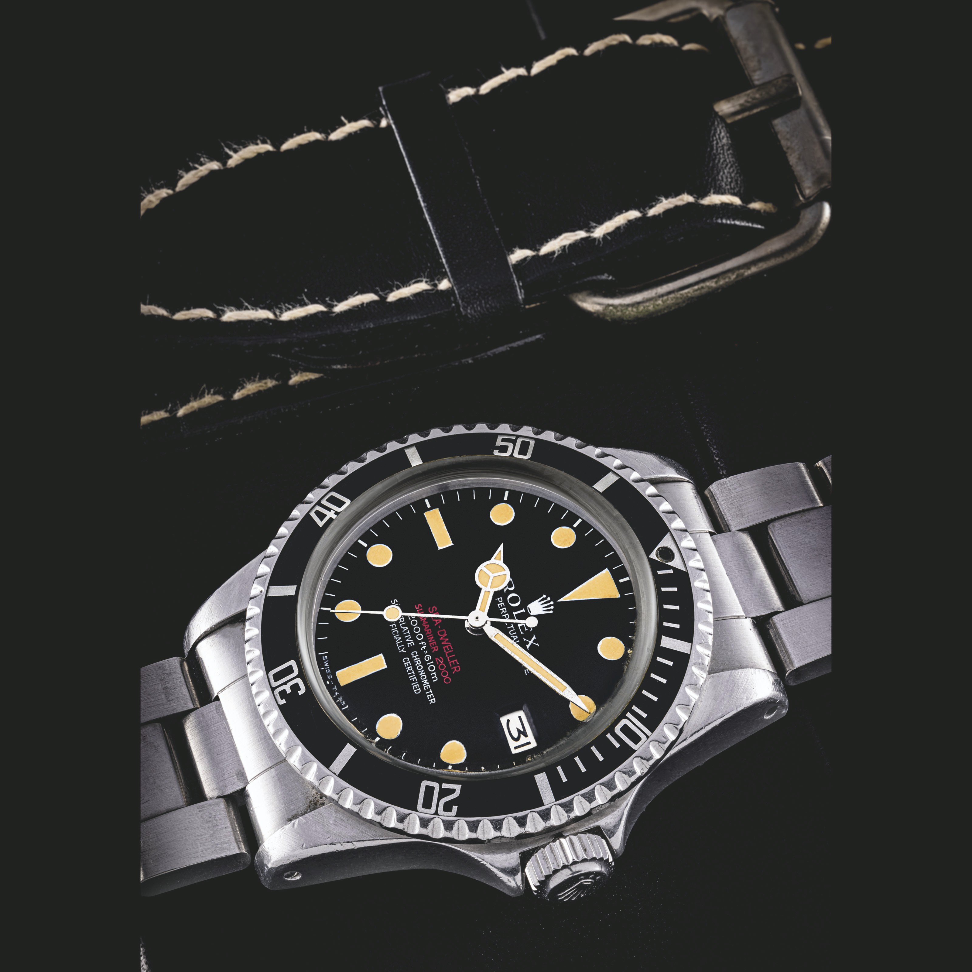 ROLEX. AN EXTREMELY RARE 18K GOLD, DIAMOND AND RUBY-SET AUTOMATIC ...