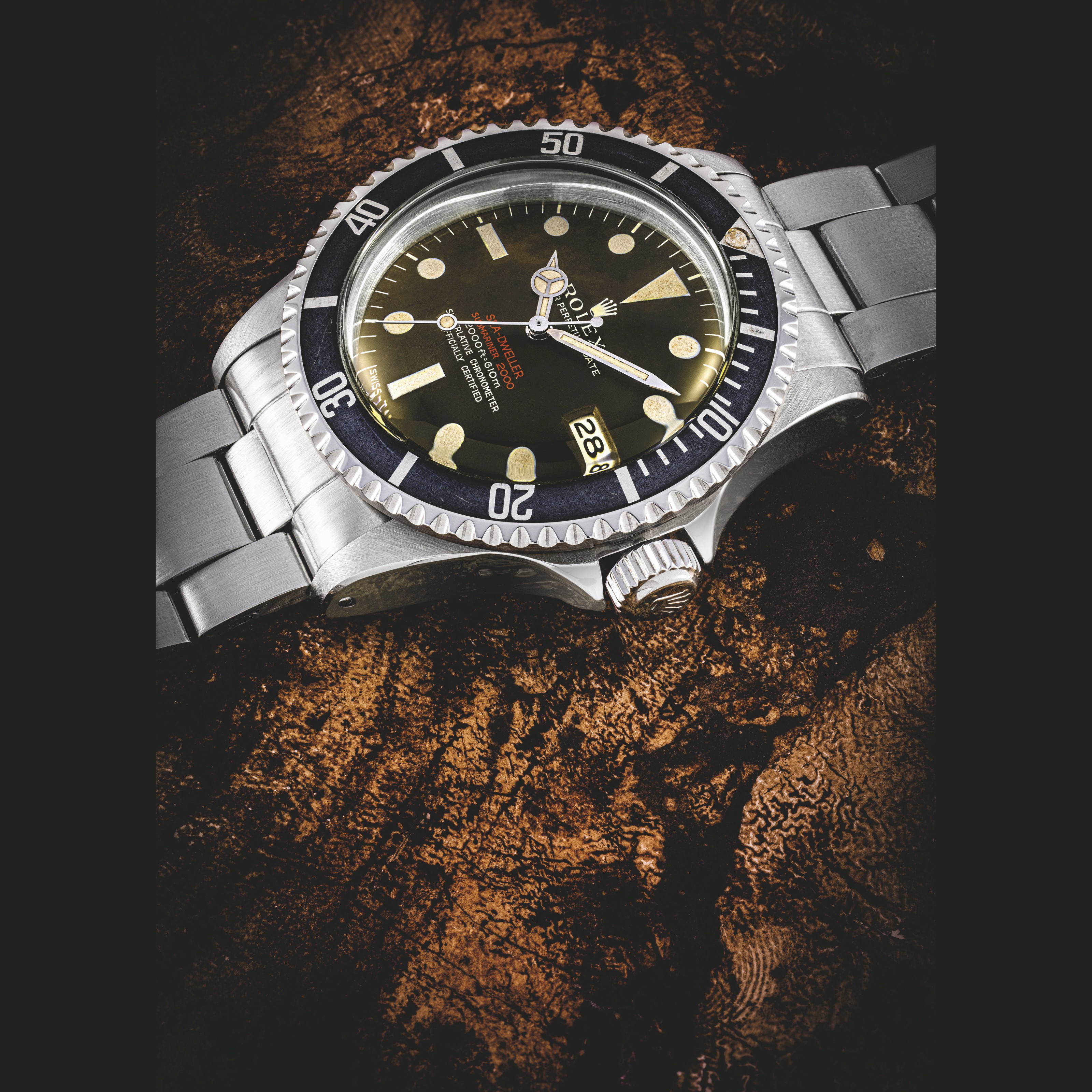 ROLEX. AN EXTREMELY RARE 18K GOLD, DIAMOND AND RUBY-SET AUTOMATIC ...