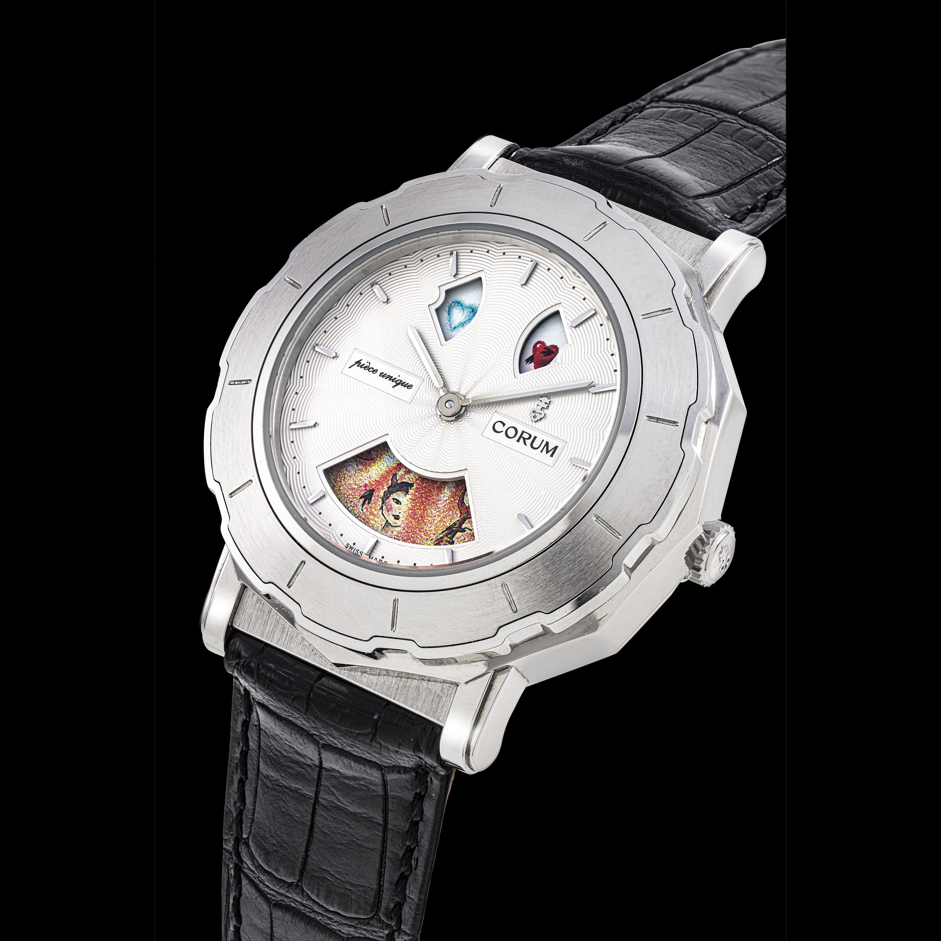 CORUM, MOVEMENT BY CHRISTOPHE CLARET, UNIQUE QUARTER REPEATER AUTOMATON ...