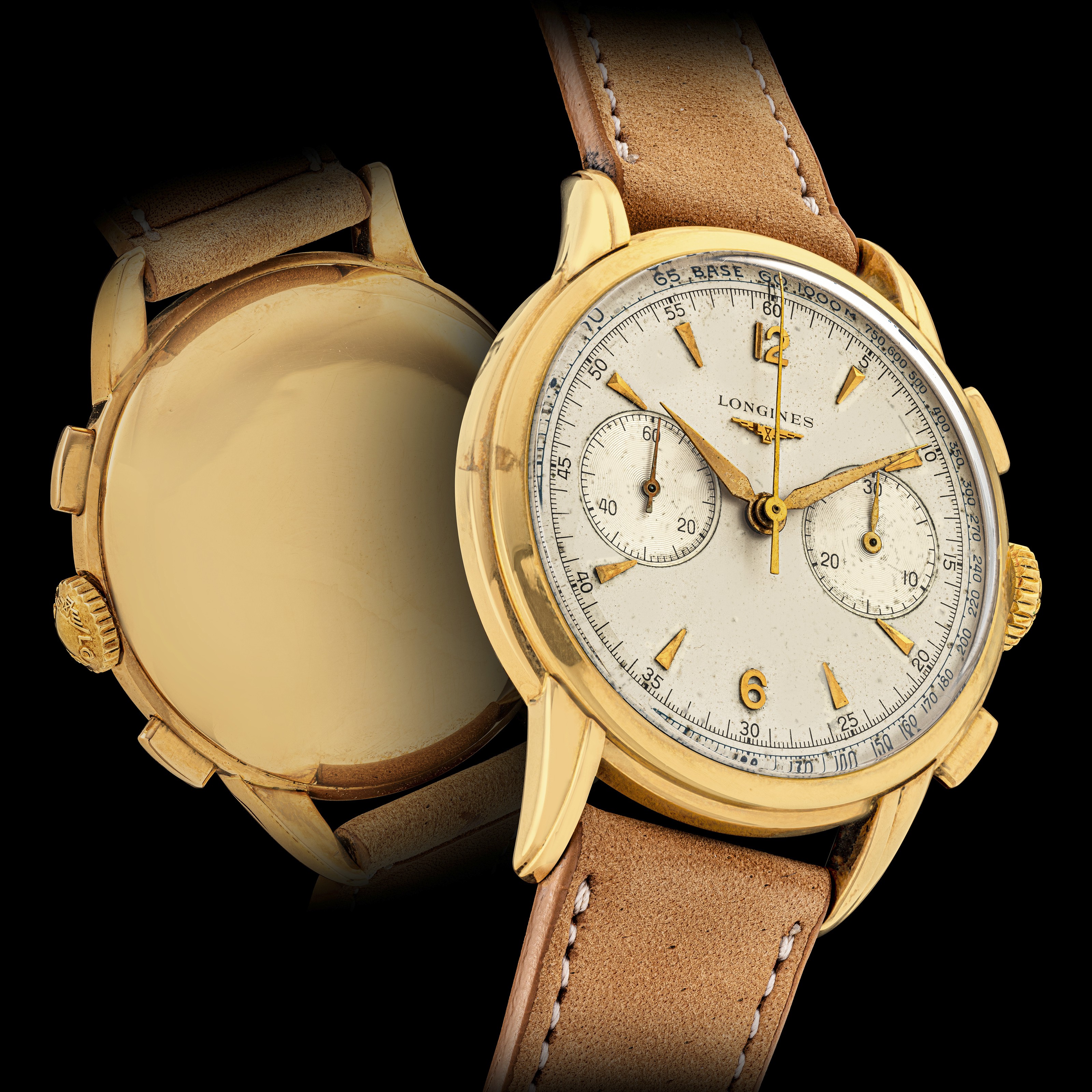 LONGINES, PINK GOLD CHRONOGRAPH 30CH, | Christie’s