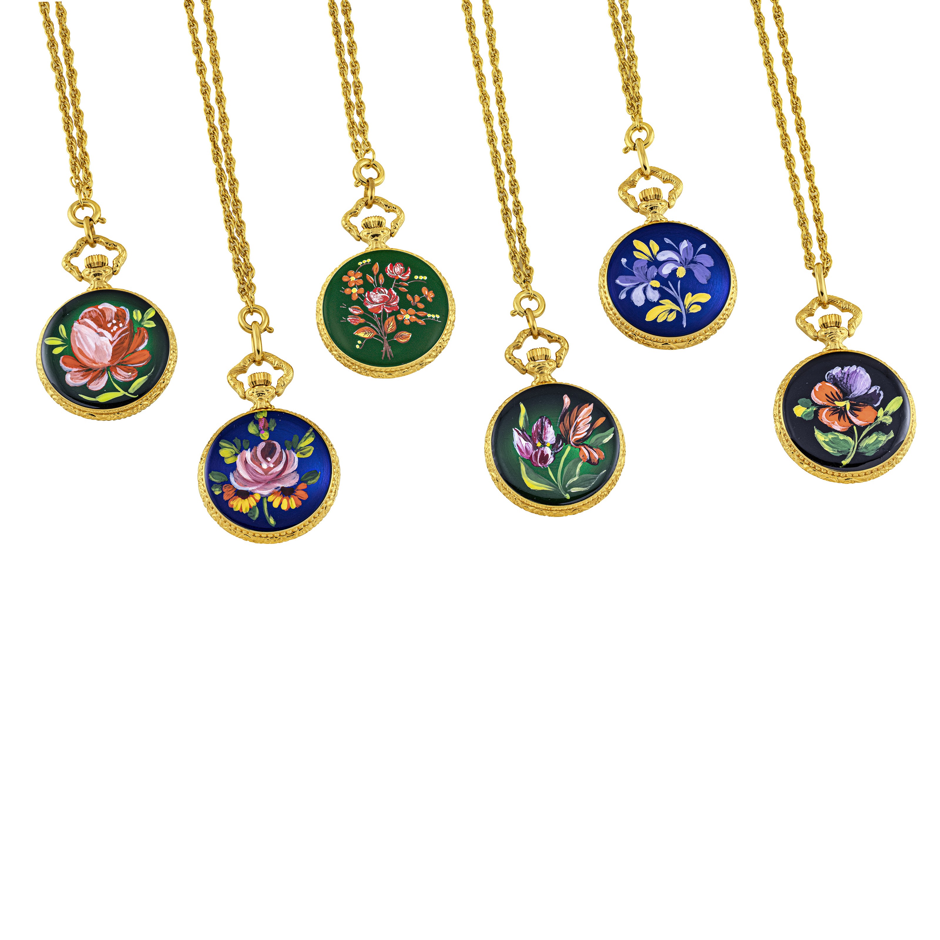 SACOM, 6 POCKET WATCHES WITH VARIOUS FLORAL PAINTINGS, | Christie’s