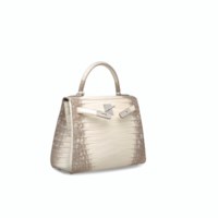 AN EXCEPTIONAL, MATTE WHITE HIMALAYA NILOTICUS CROCODILE DIAMOND ...