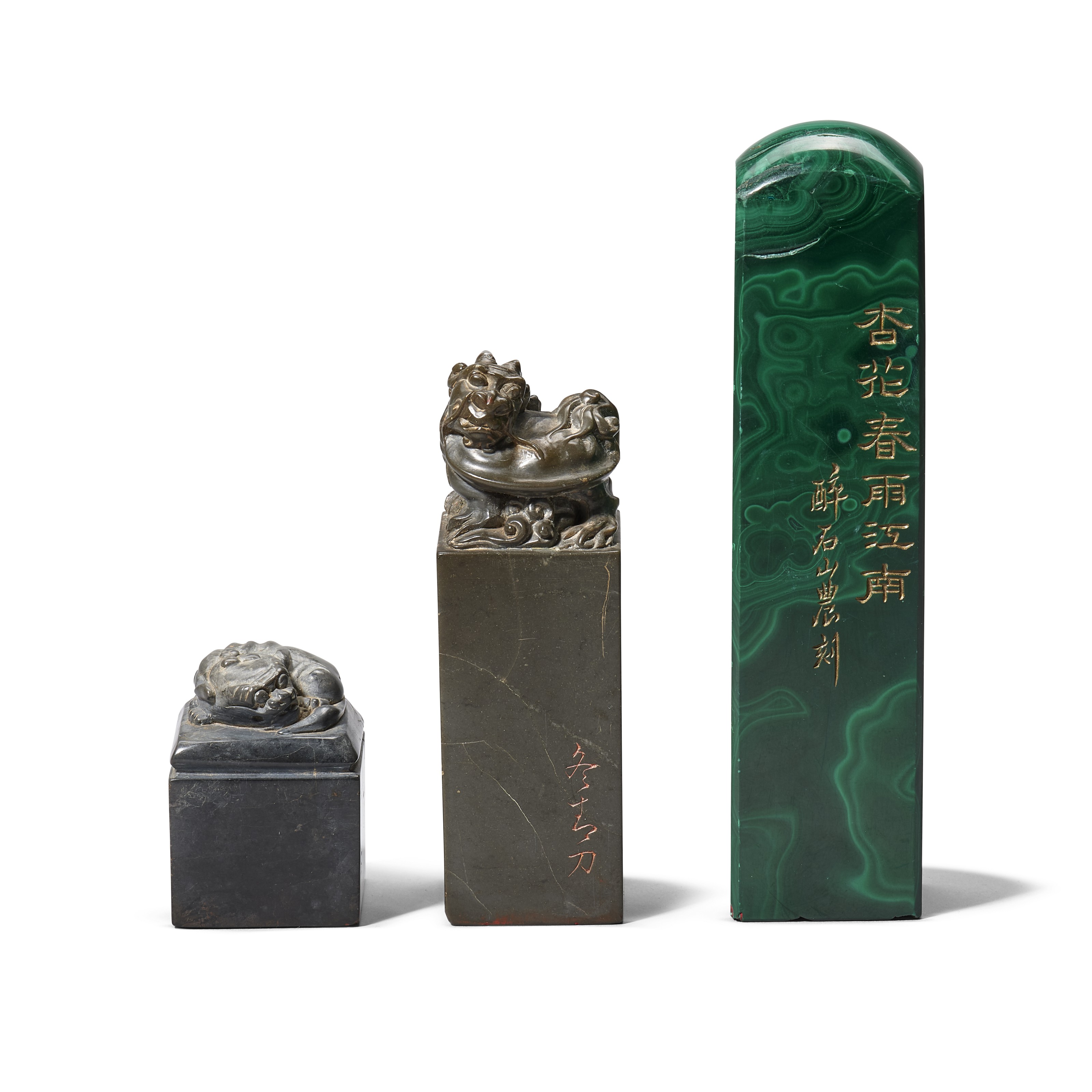 A GROUP OF THREE STONE SEALS, | Christie’s