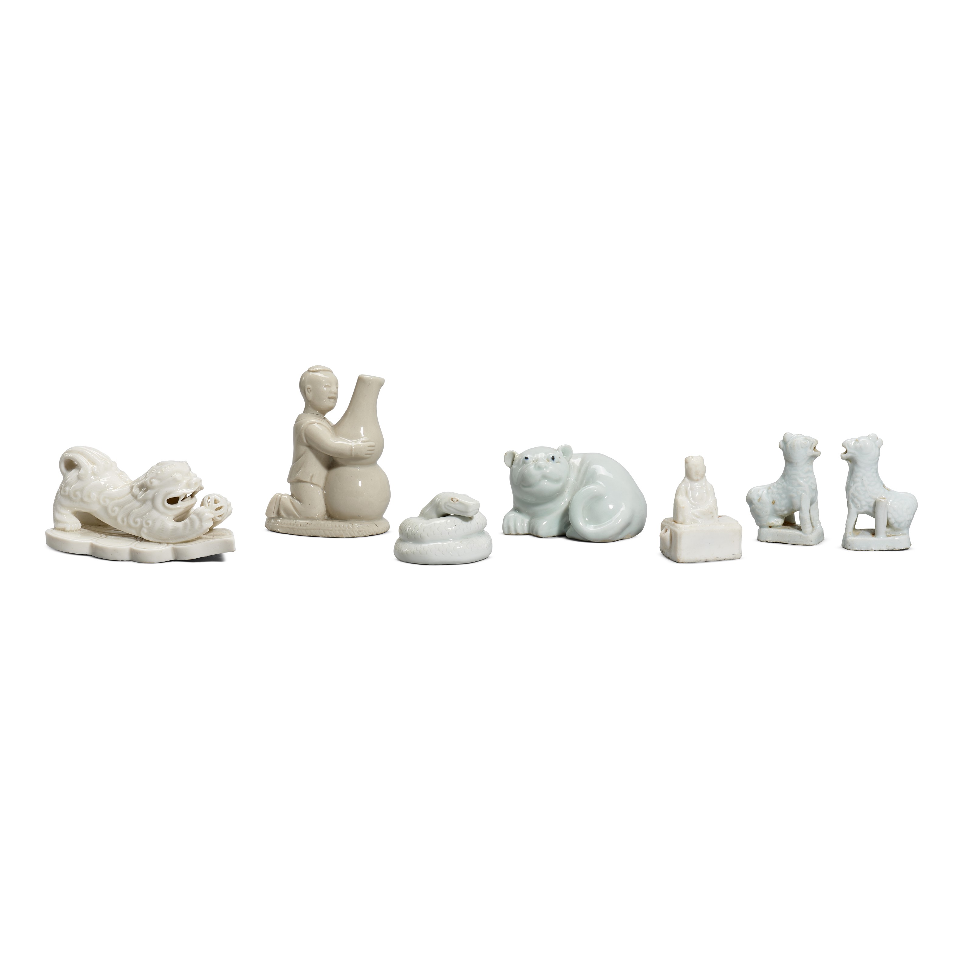 A GROUP OF SMALL WHITE-GLAZED FIGURES, QING DYNASTY OR LATER | Christie’s