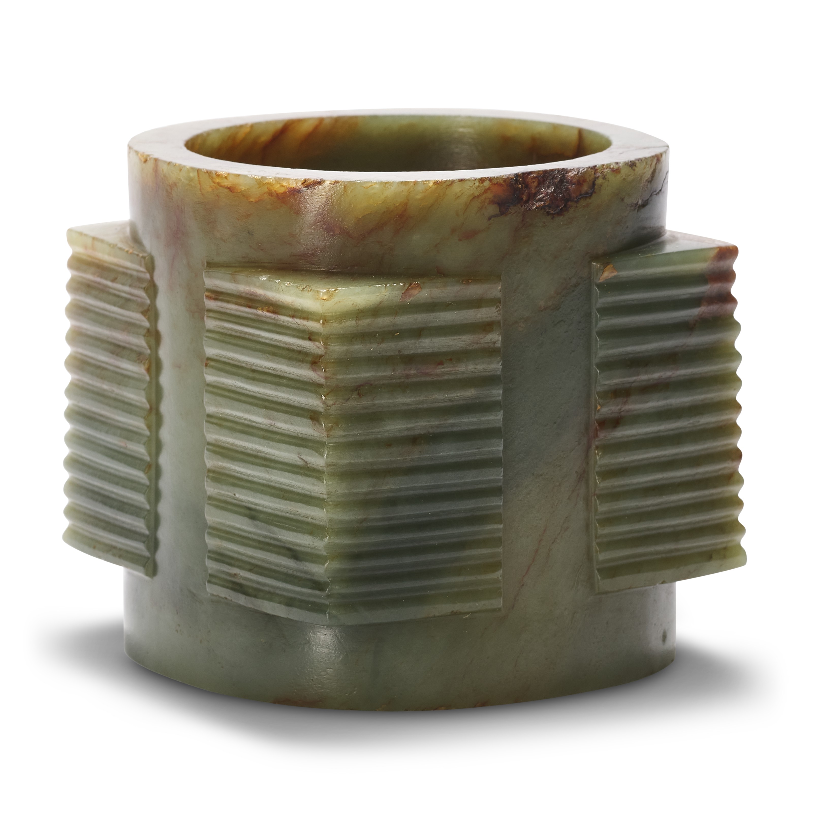 A MOTTLED GREEN JADE CONG, QIJIA CULTURE, CIRCA 2300-1500 BC | Christie’s