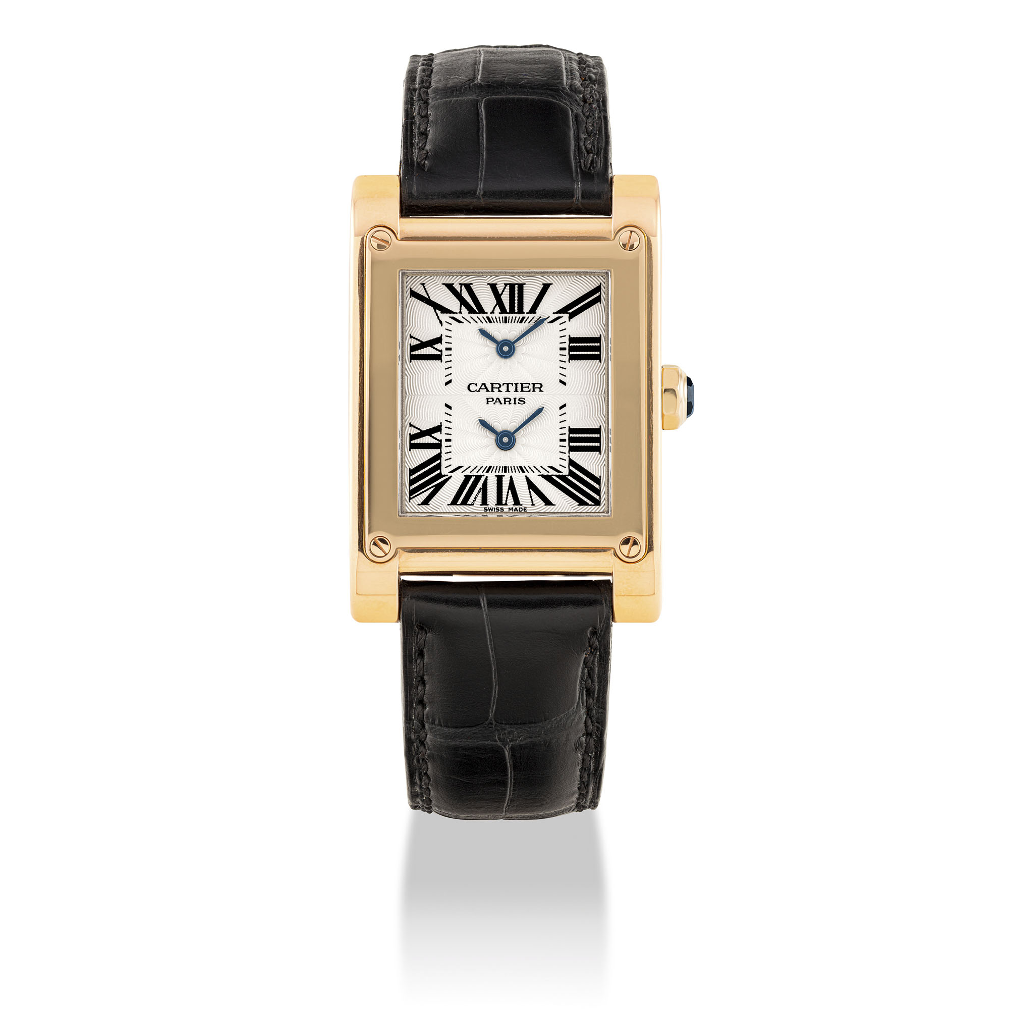 CARTIER, PINK GOLD, "CPCP" TANK A VIS, DUAL TIME, | Christie’s
