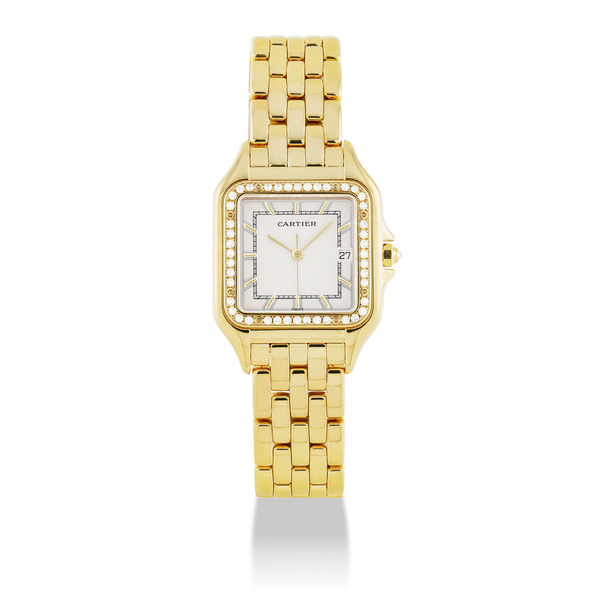 CARTIER, GOLD WITH DIAMOND-SET PANTHERE, DATE, | Christie’s