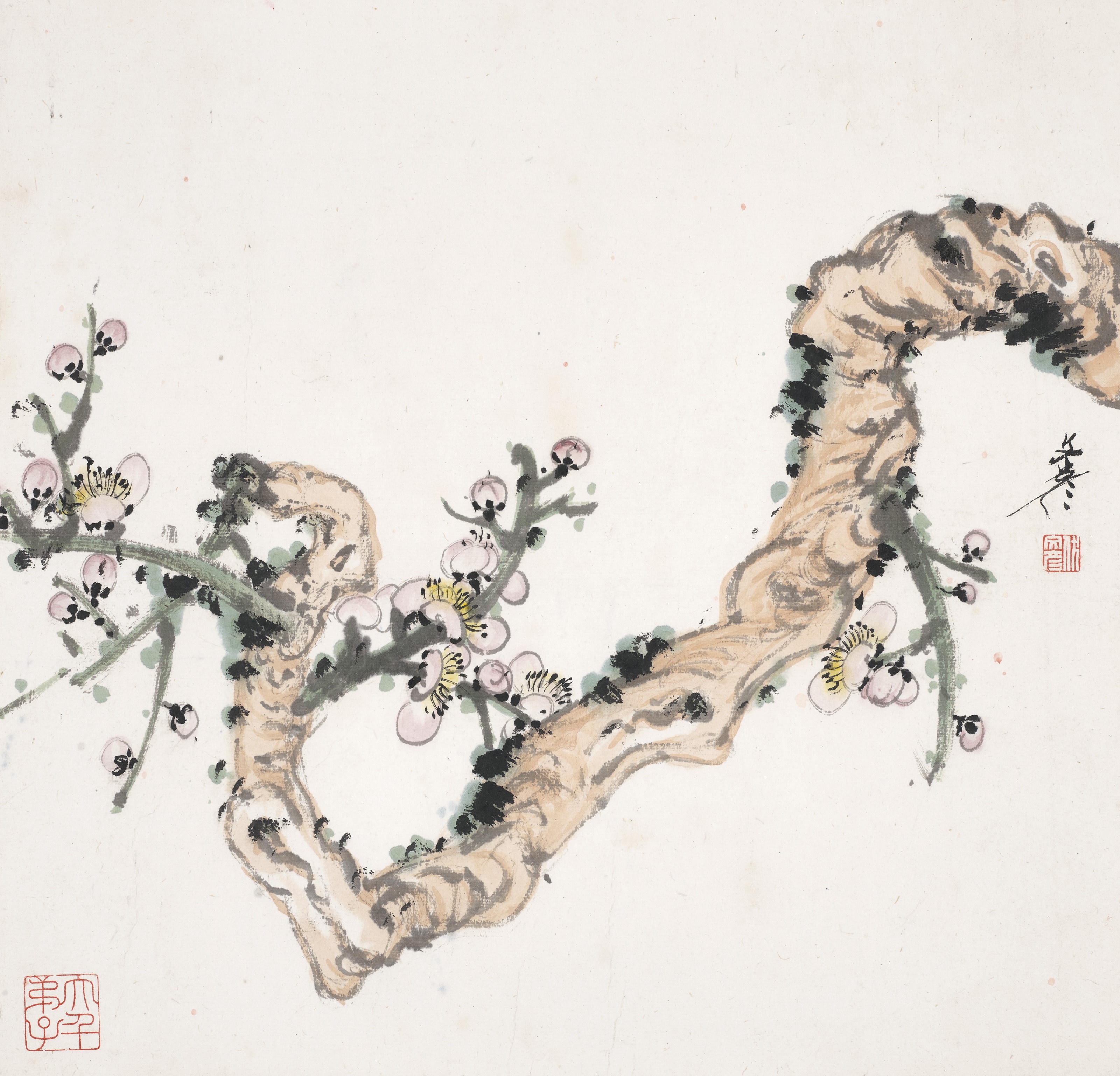 FU WENYAN (B. 1920), Cherry Blossoms | Christie’s