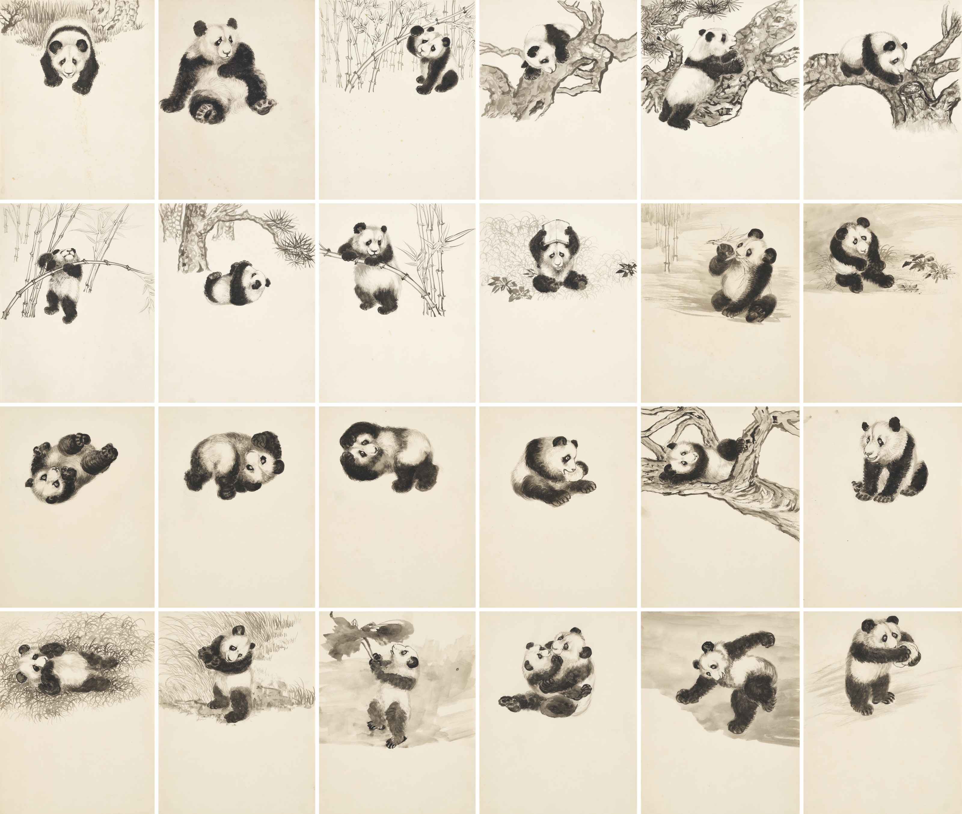 ZHANG SHANZI (1882-1940), Mischievous Pandas | Christie’s