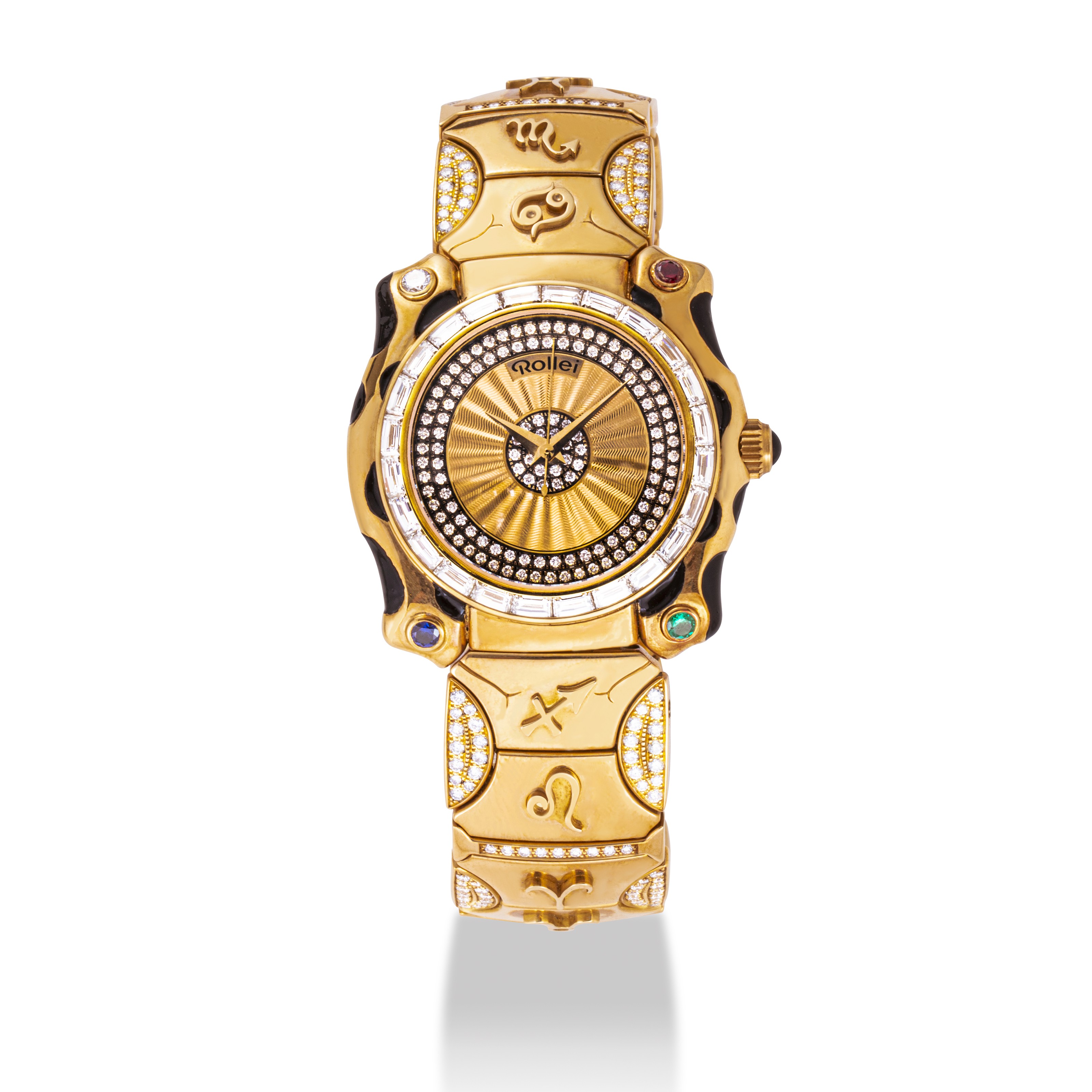 ROLLEI, GOLD WITH DIAMOND-SET AND MULTI-COLOR GEMSTONES, | Christie’s
