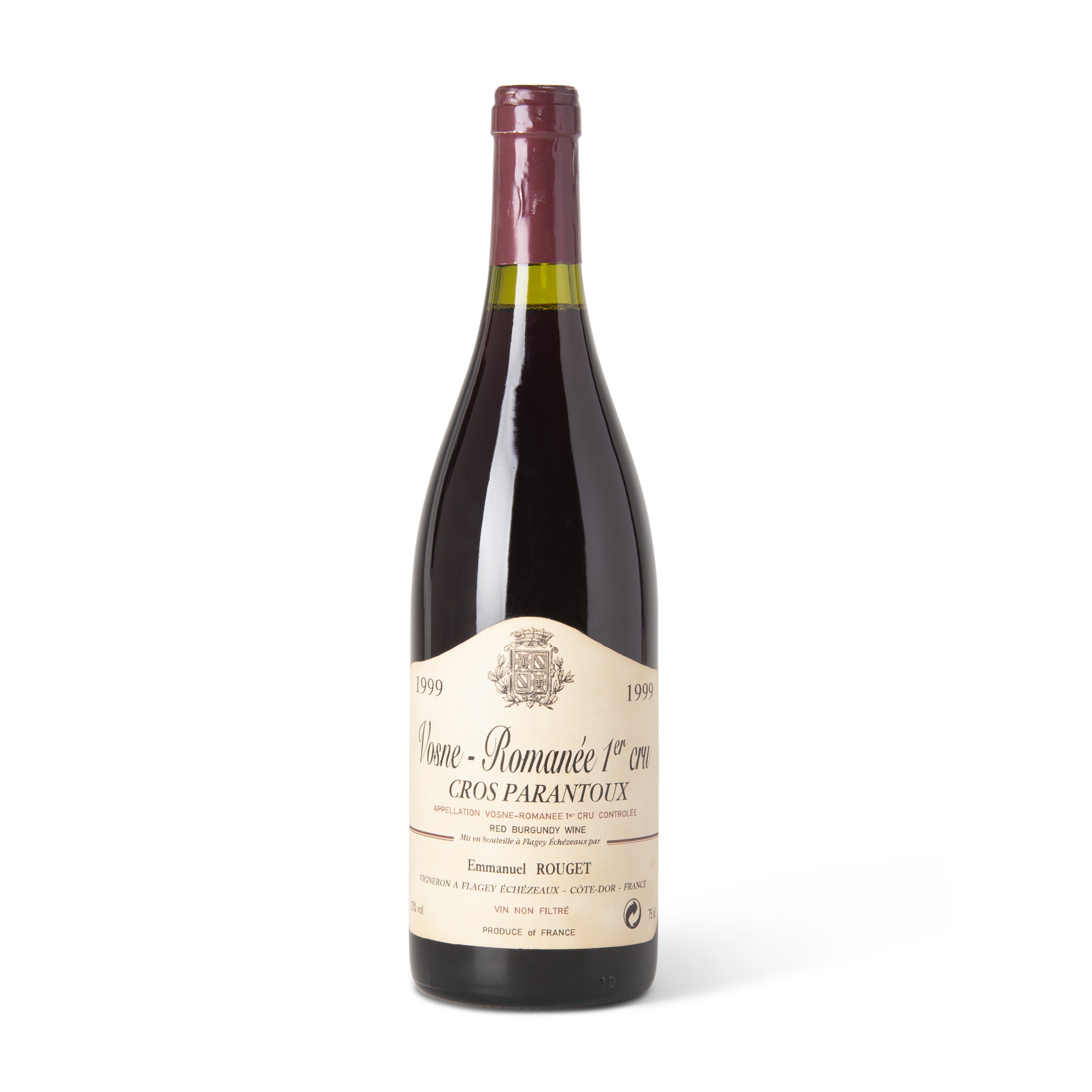 Emmanuel Rouget Vosne-Romanee 1er Cru Cros Parantoux 1999, 1er Cru ...