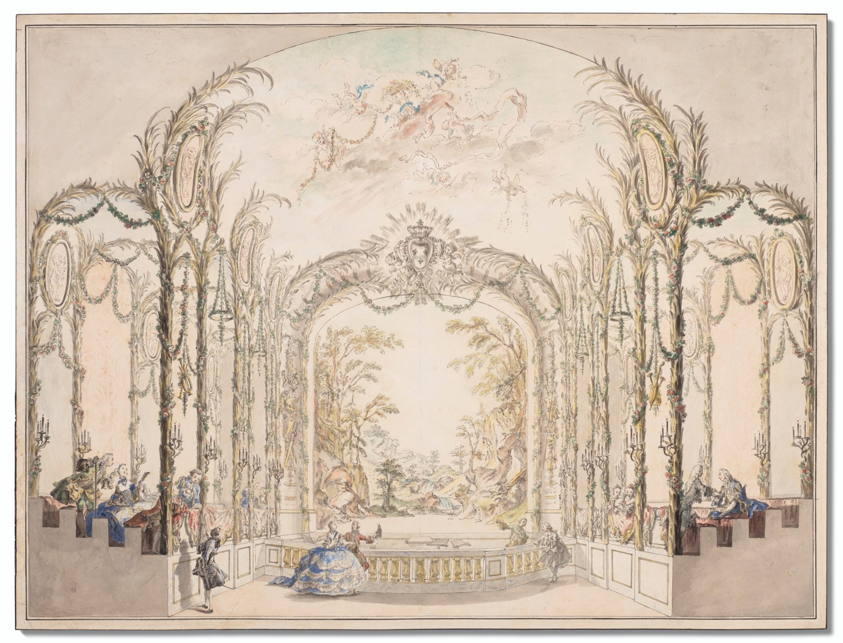 Charles-Nicolas Cochin the Younger (Paris 1715-1790), Design for a ...