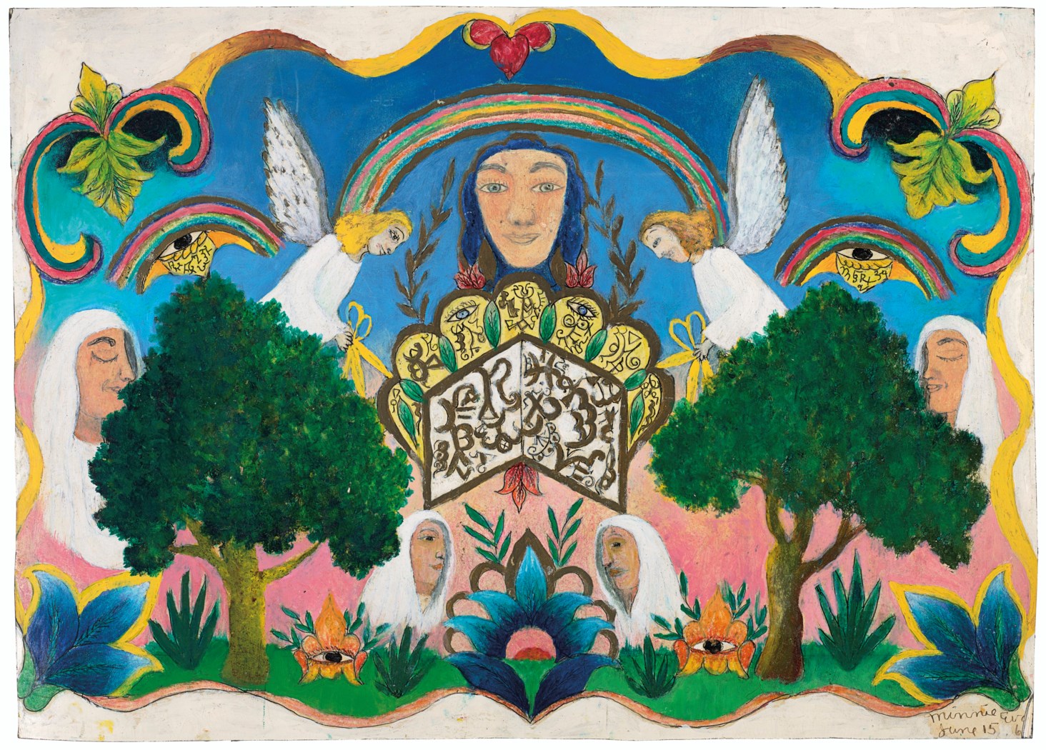 MINNIE EVANS (1892-1987), Untitled, 1963 | Christie's