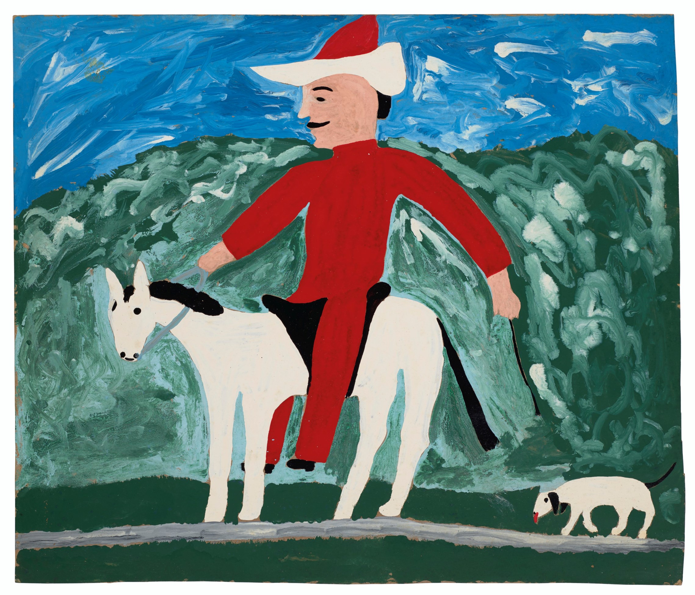 AMOS FERGUSON (1920-2009), Man in Red on Donkey | Christie's