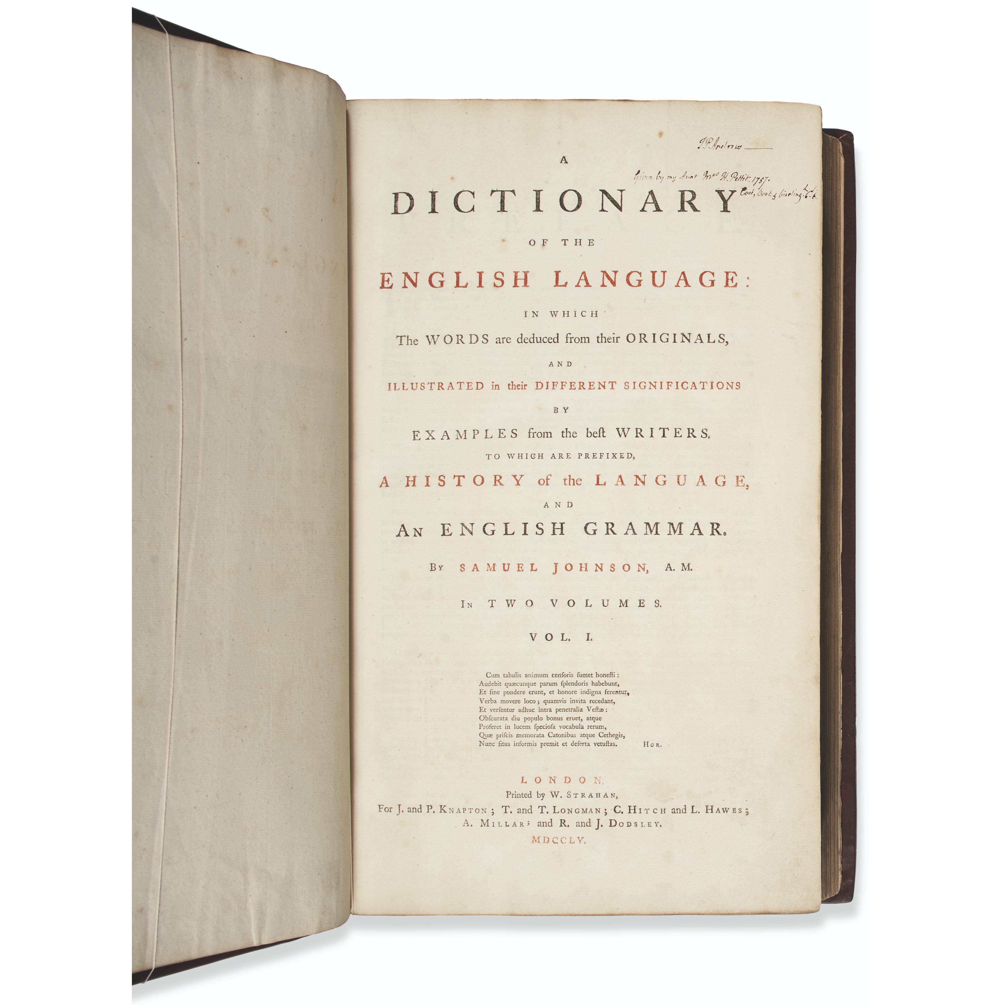 samuel johnson dictionary date