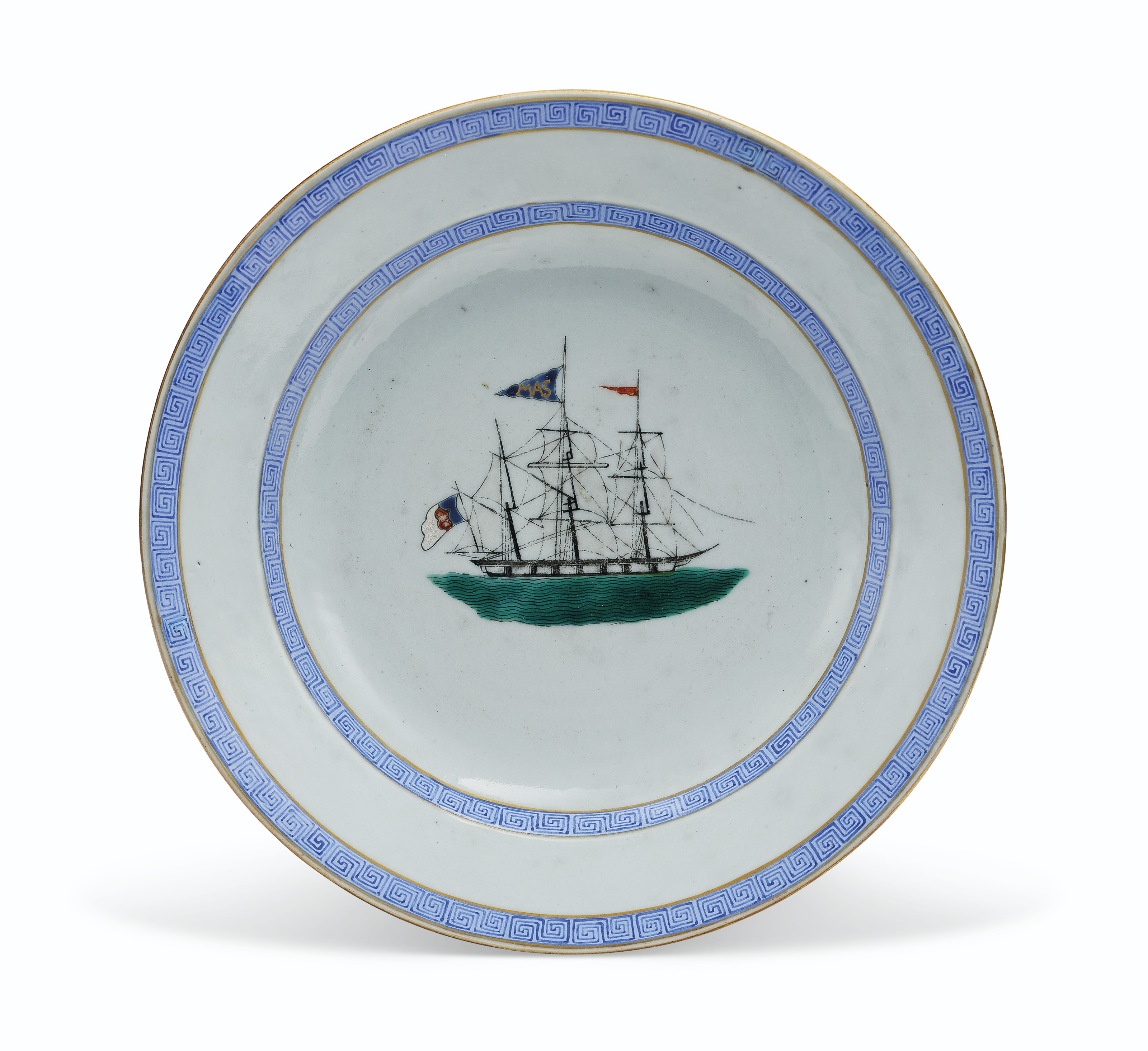 A RARE 'SHIP' PLATE FOR THE PORTUGUESE MARKET, CIRCA 1820 | Christie’s