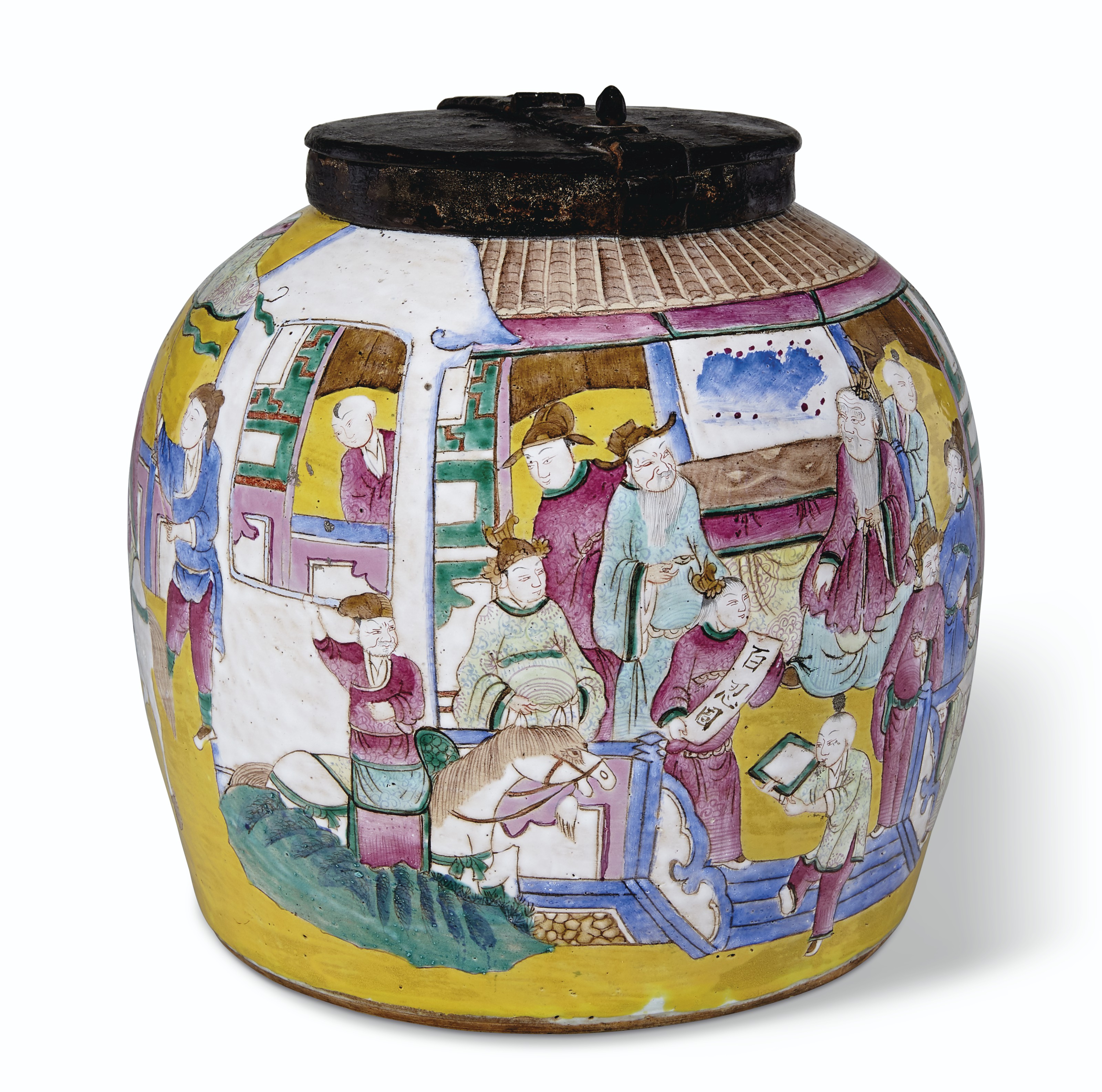 A 'CANTON FAMILLE ROSE' GINGER JAR, 19TH CENTURY | Christie’s