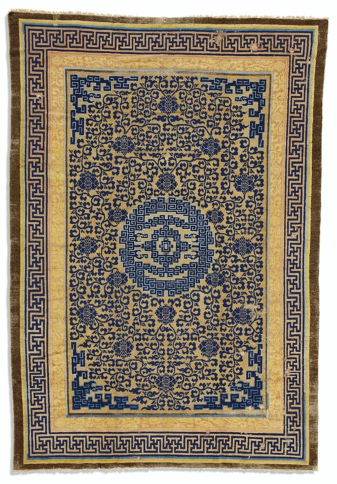 A LARGE NINGXIA 'DRAGON' CARPET