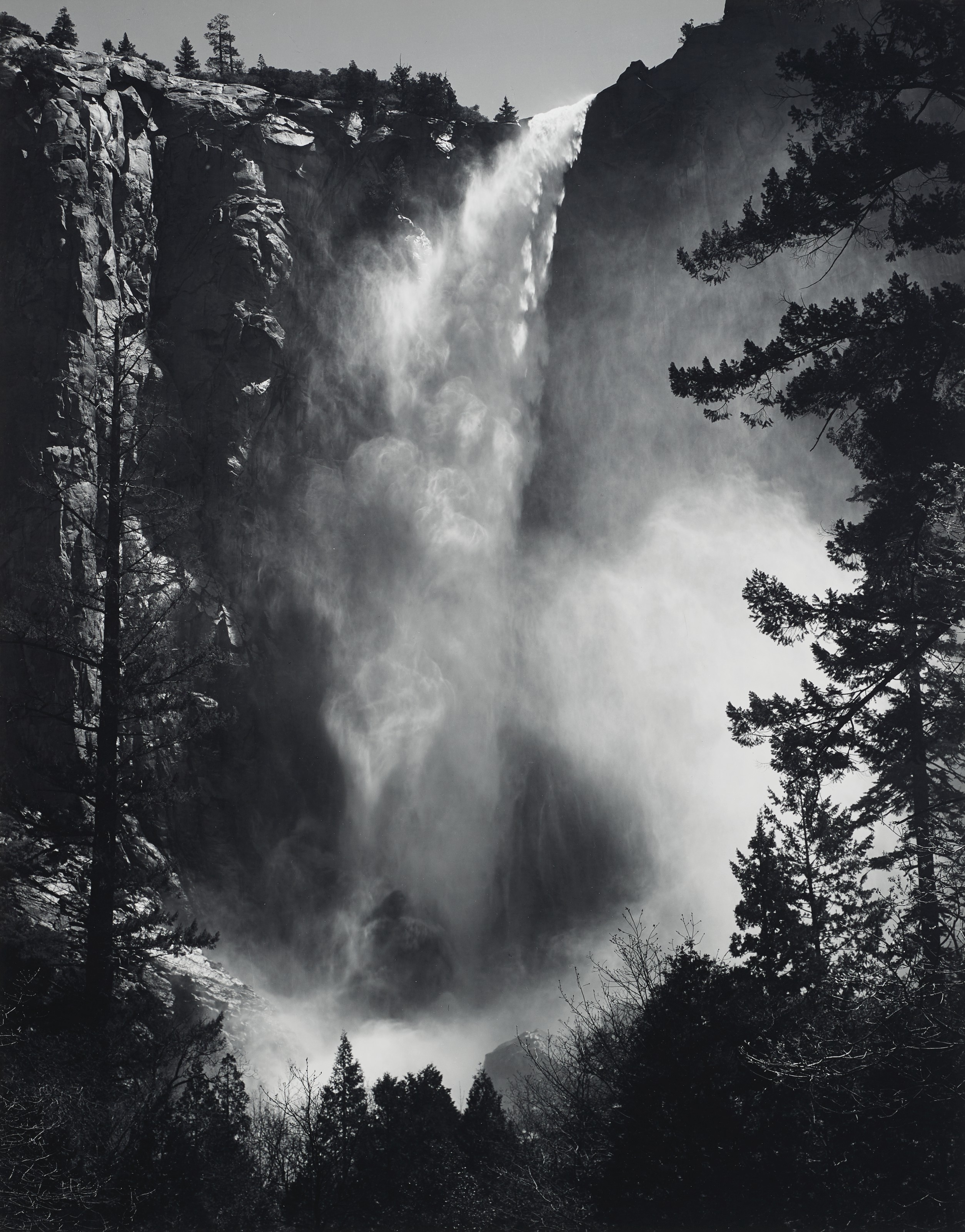 ANSEL ADAMS (1902–1984), Bridal Veil Fall, Yosemite Valley, c. 1936 ...