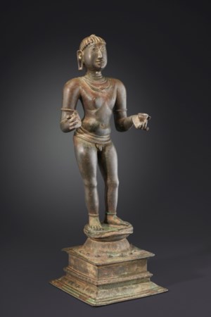 A RARE AND IMPORTANT BRONZE FIGURE OF SAMBANDAR, SOUTH INDIA, TAMIL ...