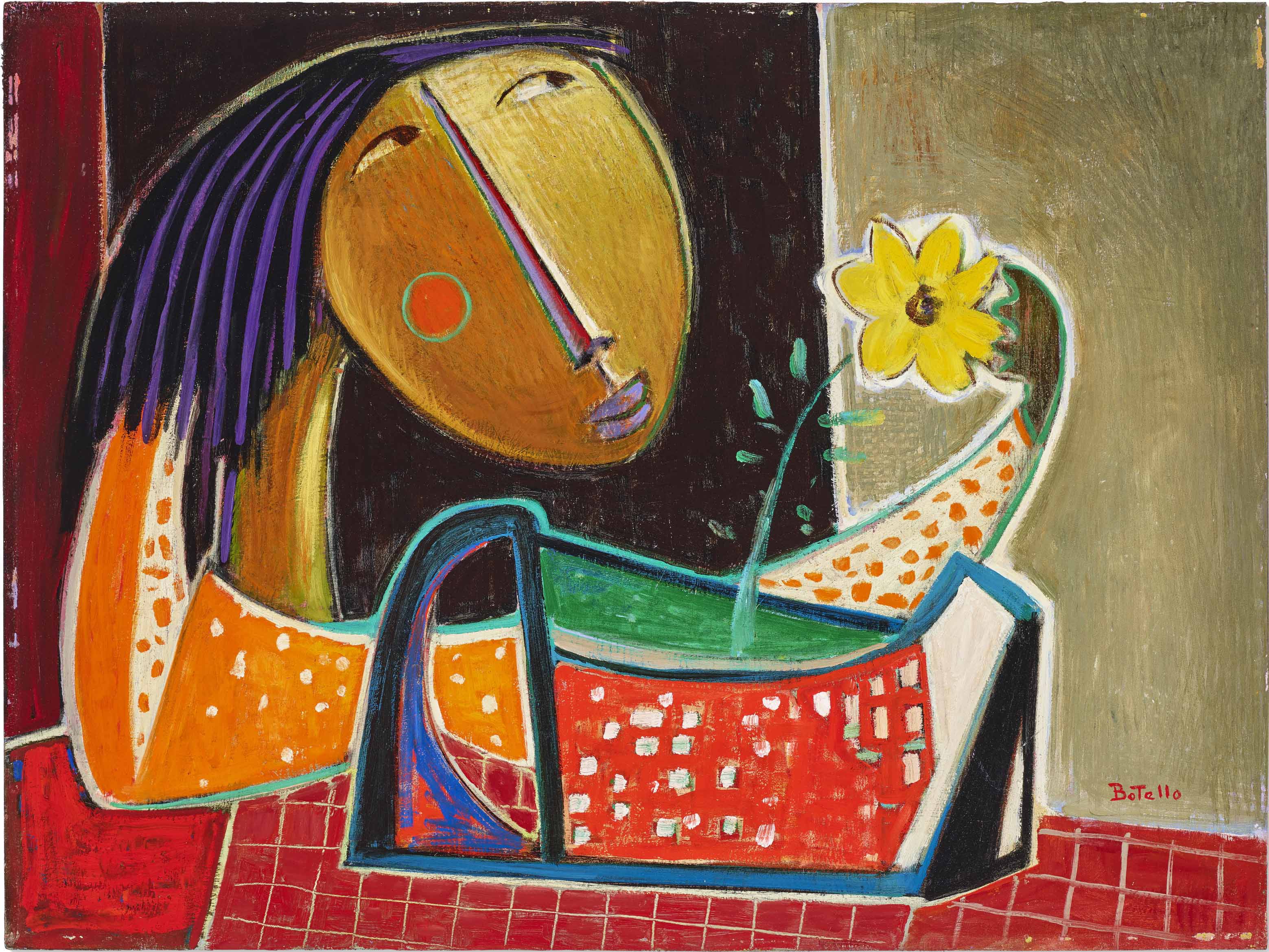 Ángel Botello (1913-1986), Girl with Flower | Christie’s