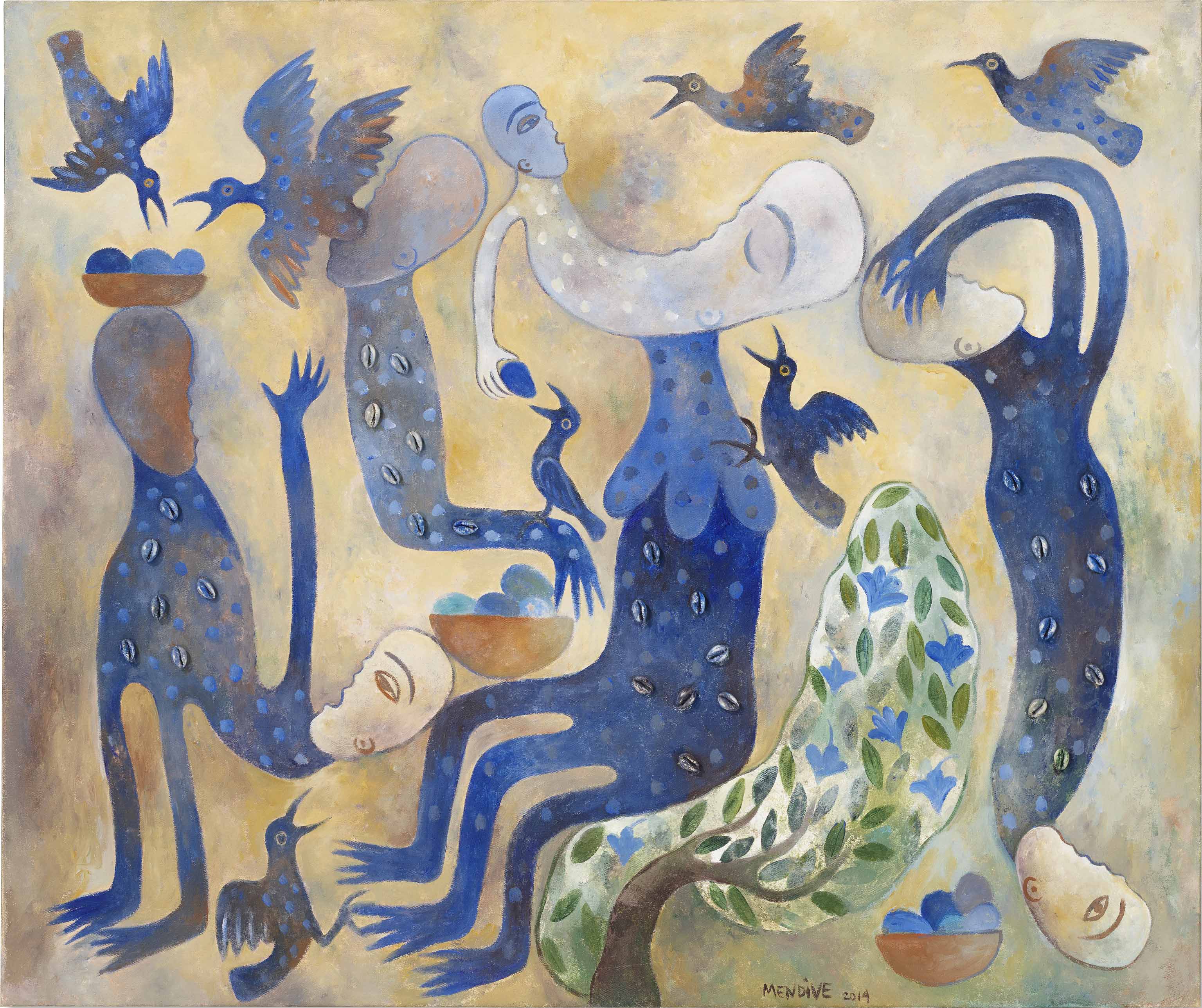 Manuel Mendive (b. 1944), Untitled (from the series Mangos azules ...