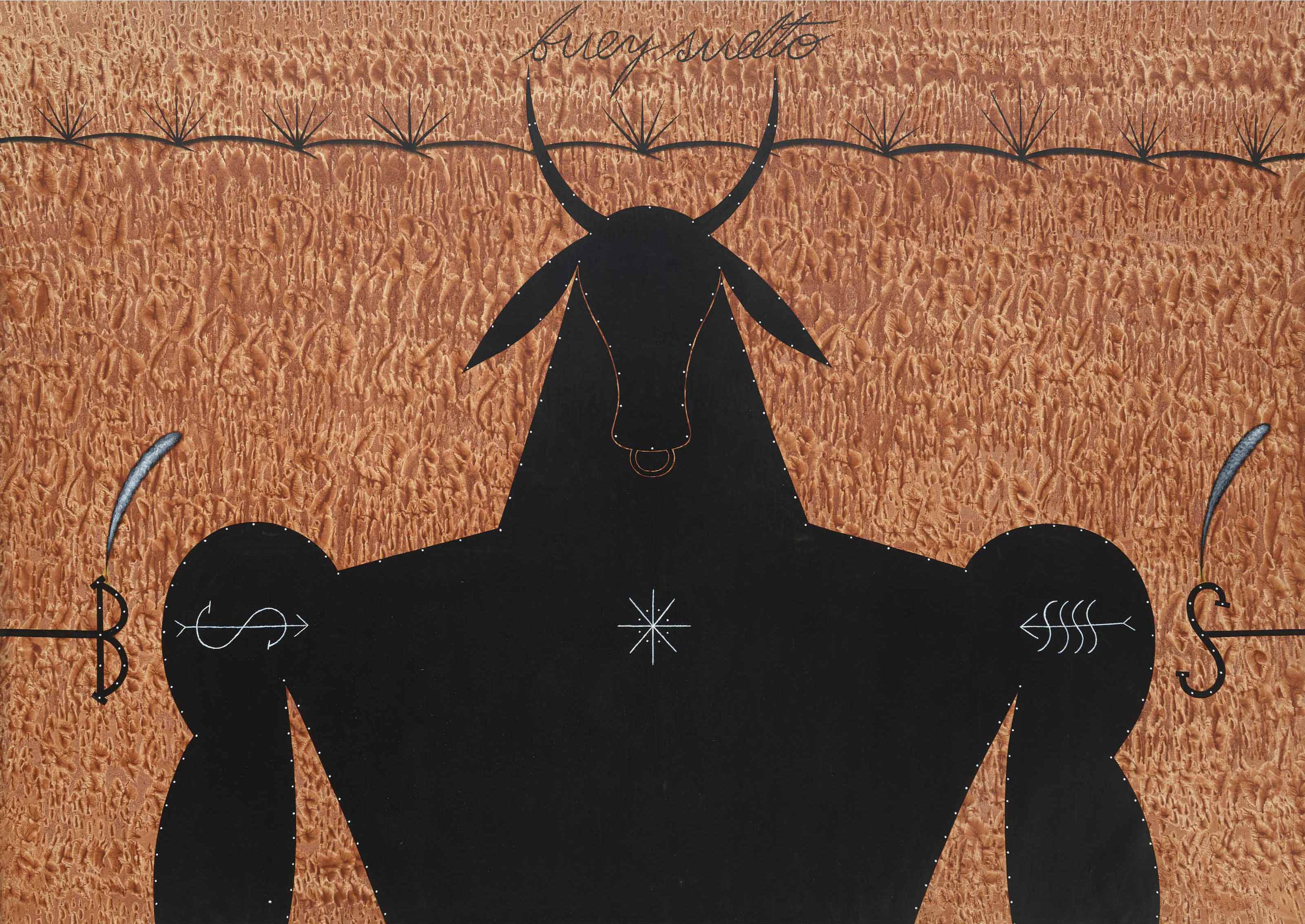 José Bedia (b. 1959), Buey suelto | Christie’s