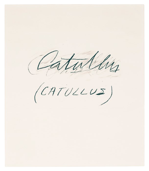 CY TWOMBLY (1928-2011), Catullus, from Six Latin Writers and Poets ...
