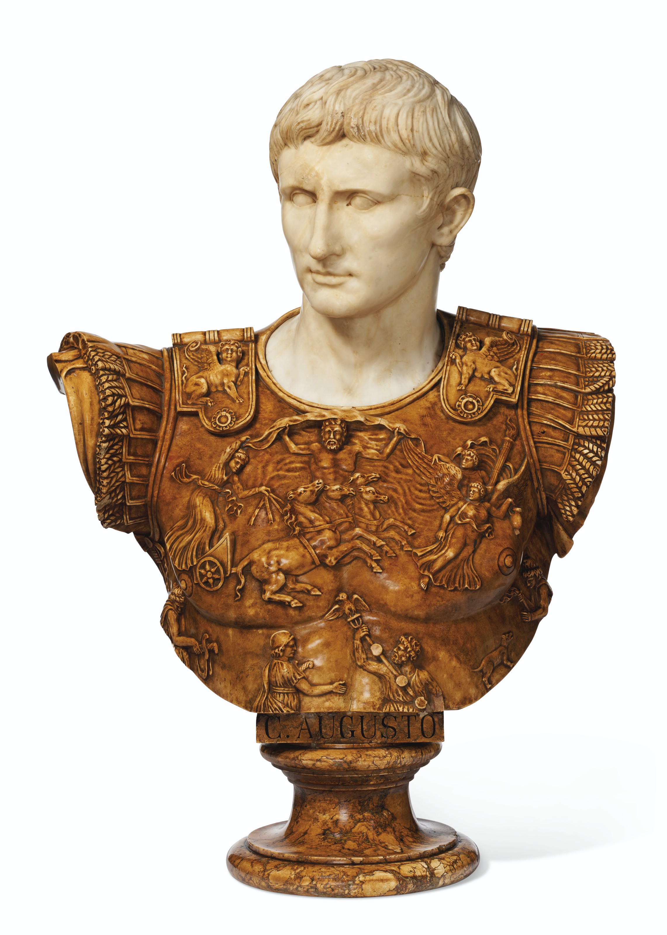 caesar augustus marble bust