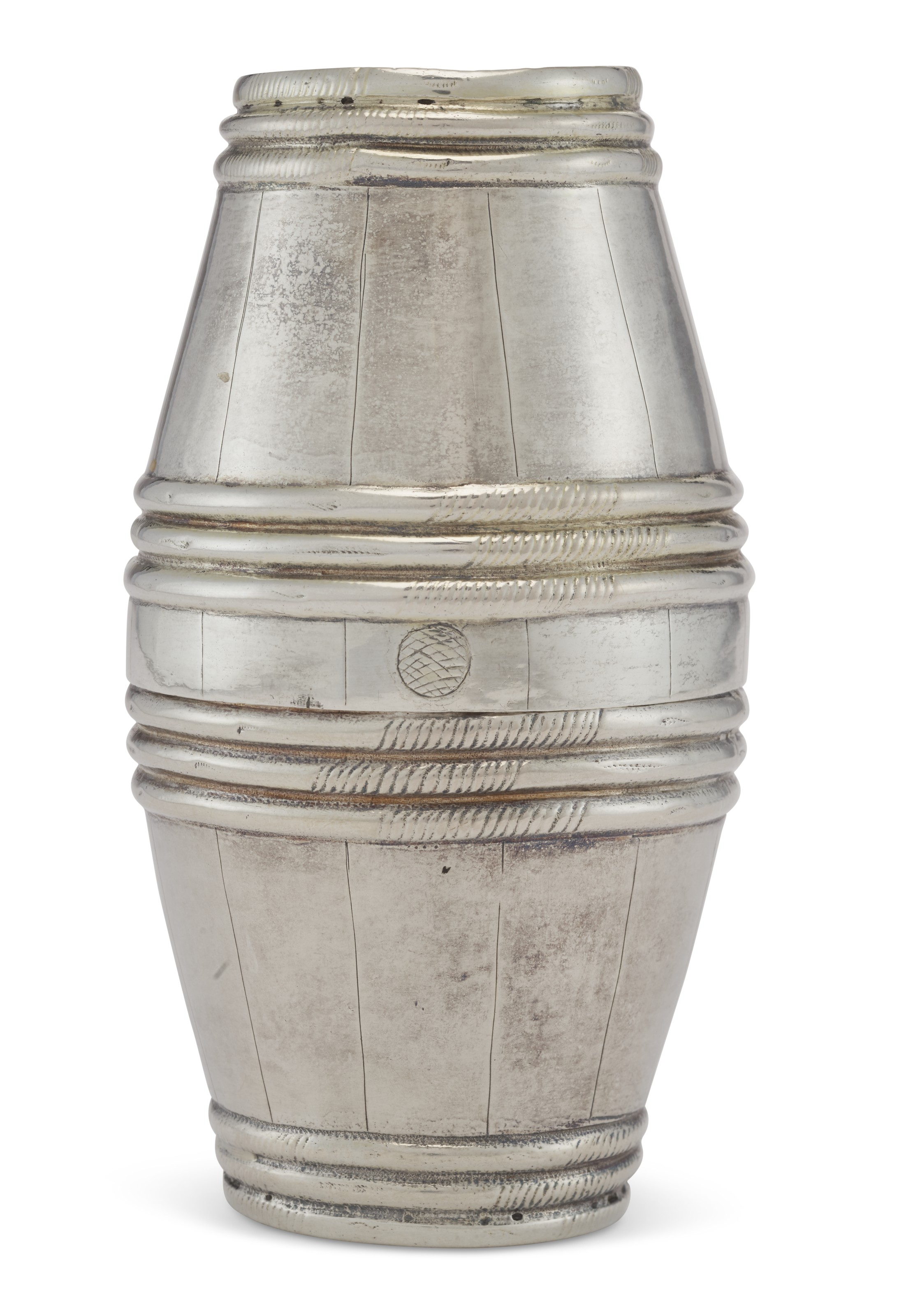 A GERMAN SILVER DOUBLE-BEAKER, PROBABLY MARK OF JOHANN REINHOLD MÜHL ...