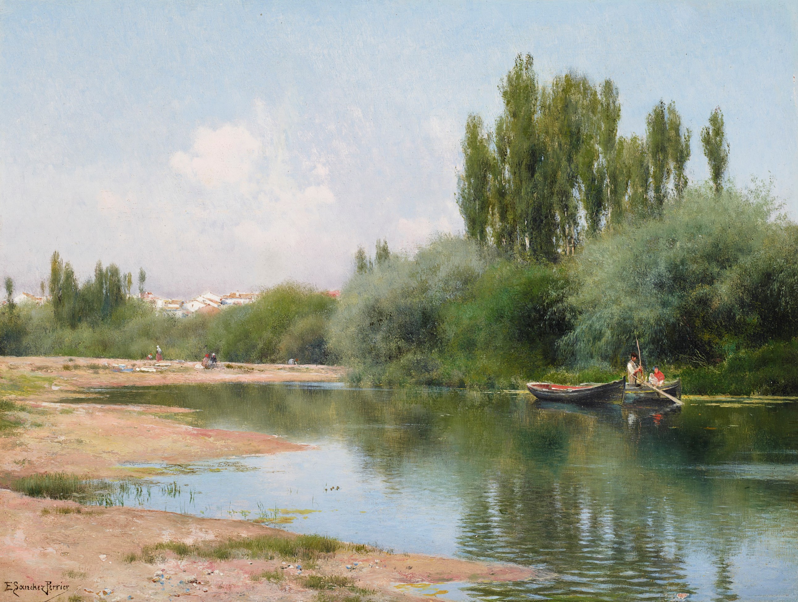 Emilio Sánchez Perrier (Spanish, 1855-1907), On the Guadalquivir ...