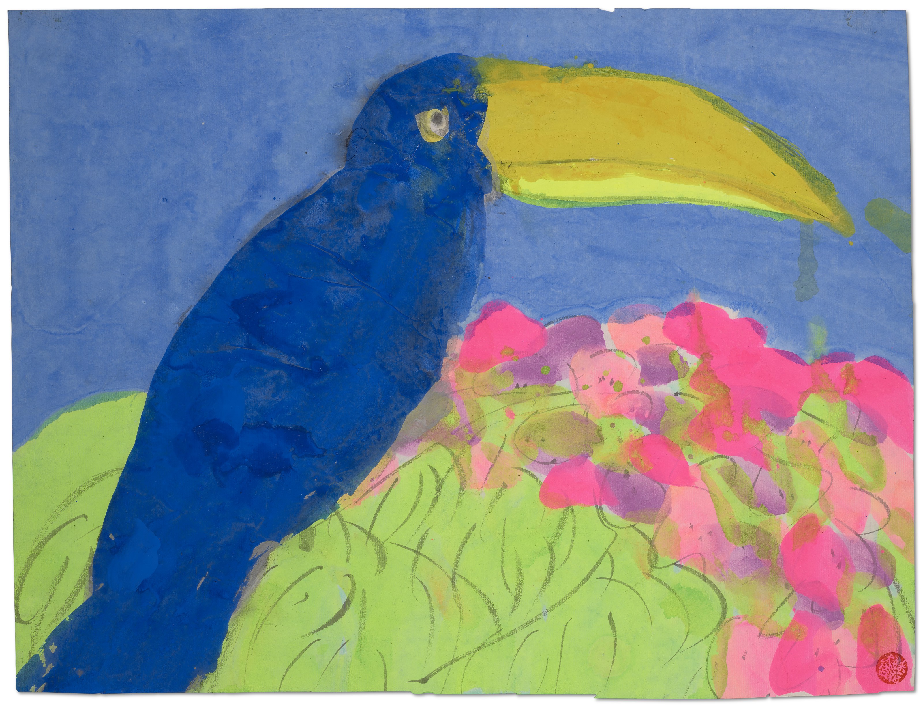 WALASSE TING (DING XIONGQUAN, 1928-2010), Untitled (Bird - Bird with ...