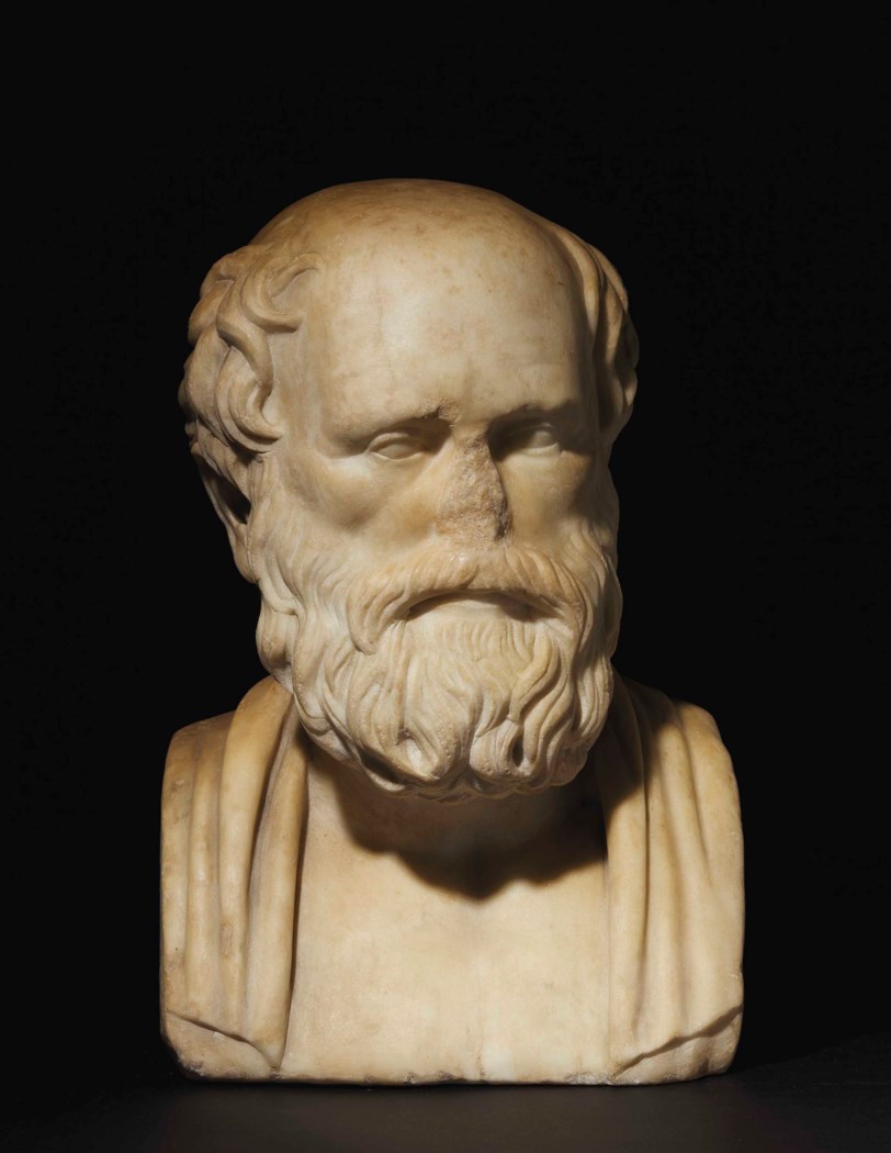 A ROMAN MARBLE PORTRAIT OF THE ORATOR LYSIAS, CIRCA 1ST-2ND CENTURY A.D ...
