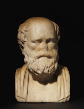 A ROMAN MARBLE PORTRAIT OF THE ORATOR LYSIAS, CIRCA 1ST-2ND CENTURY A.D ...