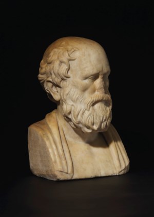 A ROMAN MARBLE PORTRAIT OF THE ORATOR LYSIAS, CIRCA 1ST-2ND CENTURY A.D ...