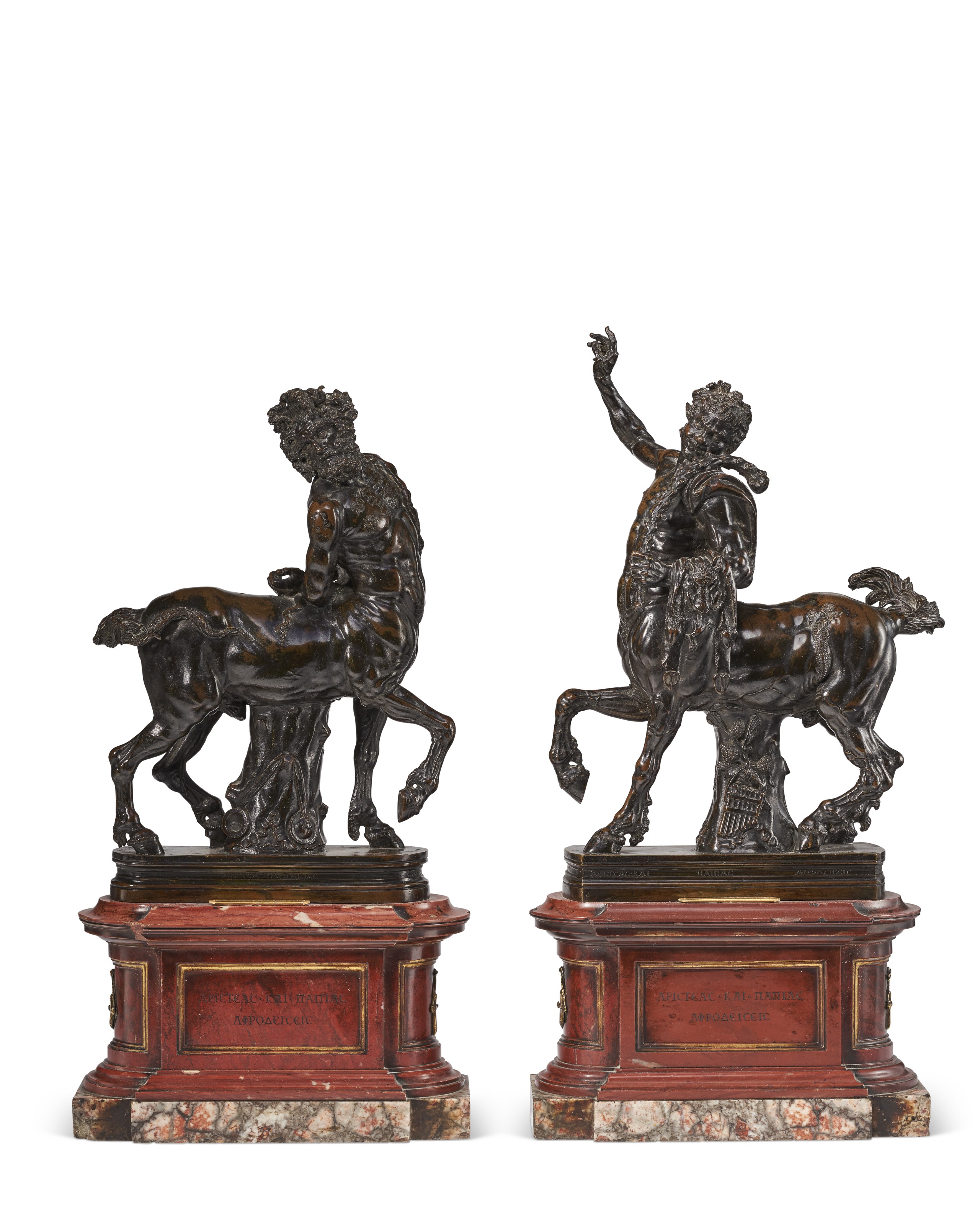 A PAIR OF BRONZE MODELS OF THE FURIETTI CENTAURS, MID-18TH CENTURY ...
