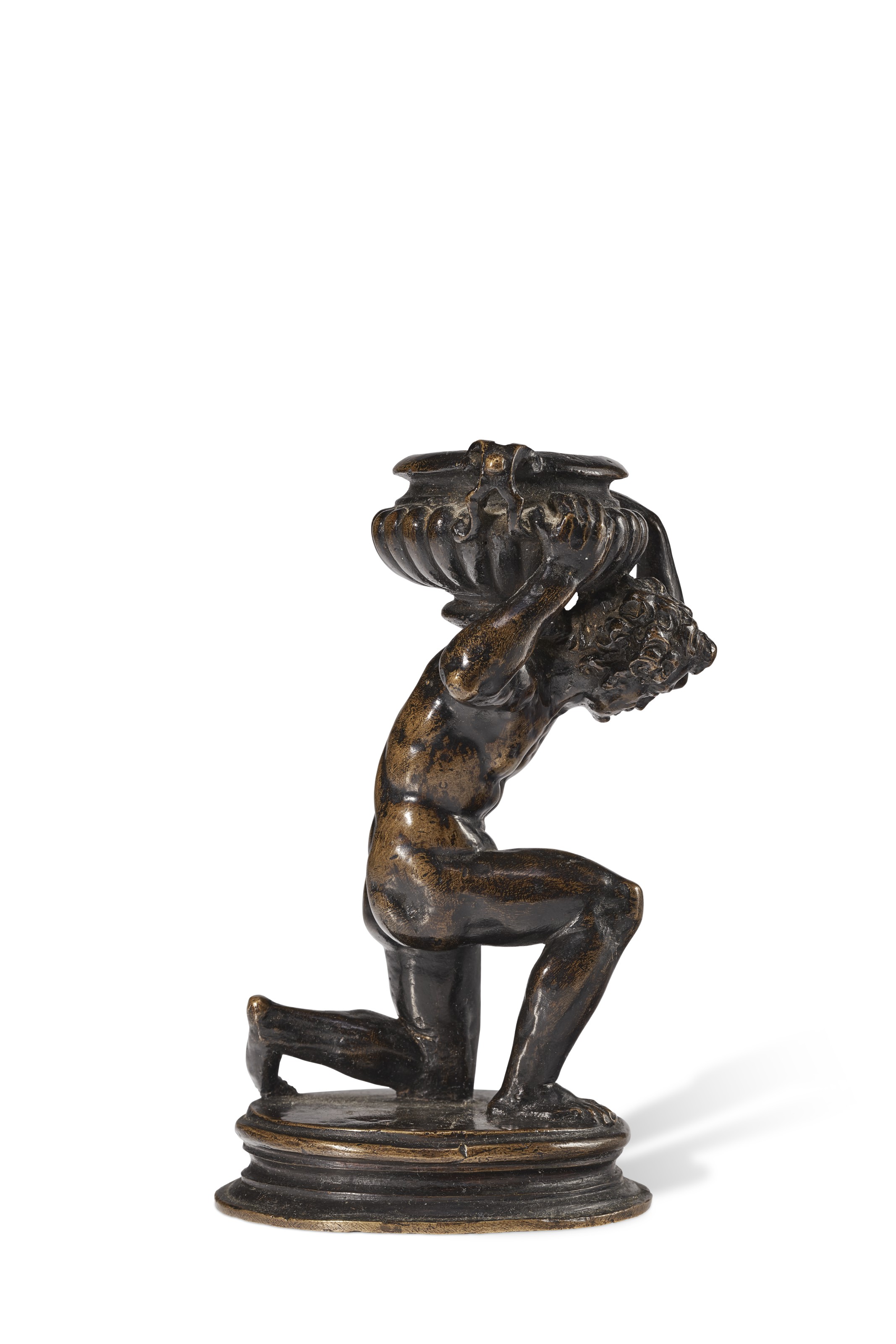 A BRONZE INKWELL, ATTRIBUTED TO GIROLAMO CAMPAGNA OR STUDIO, CIRCA 1575 ...