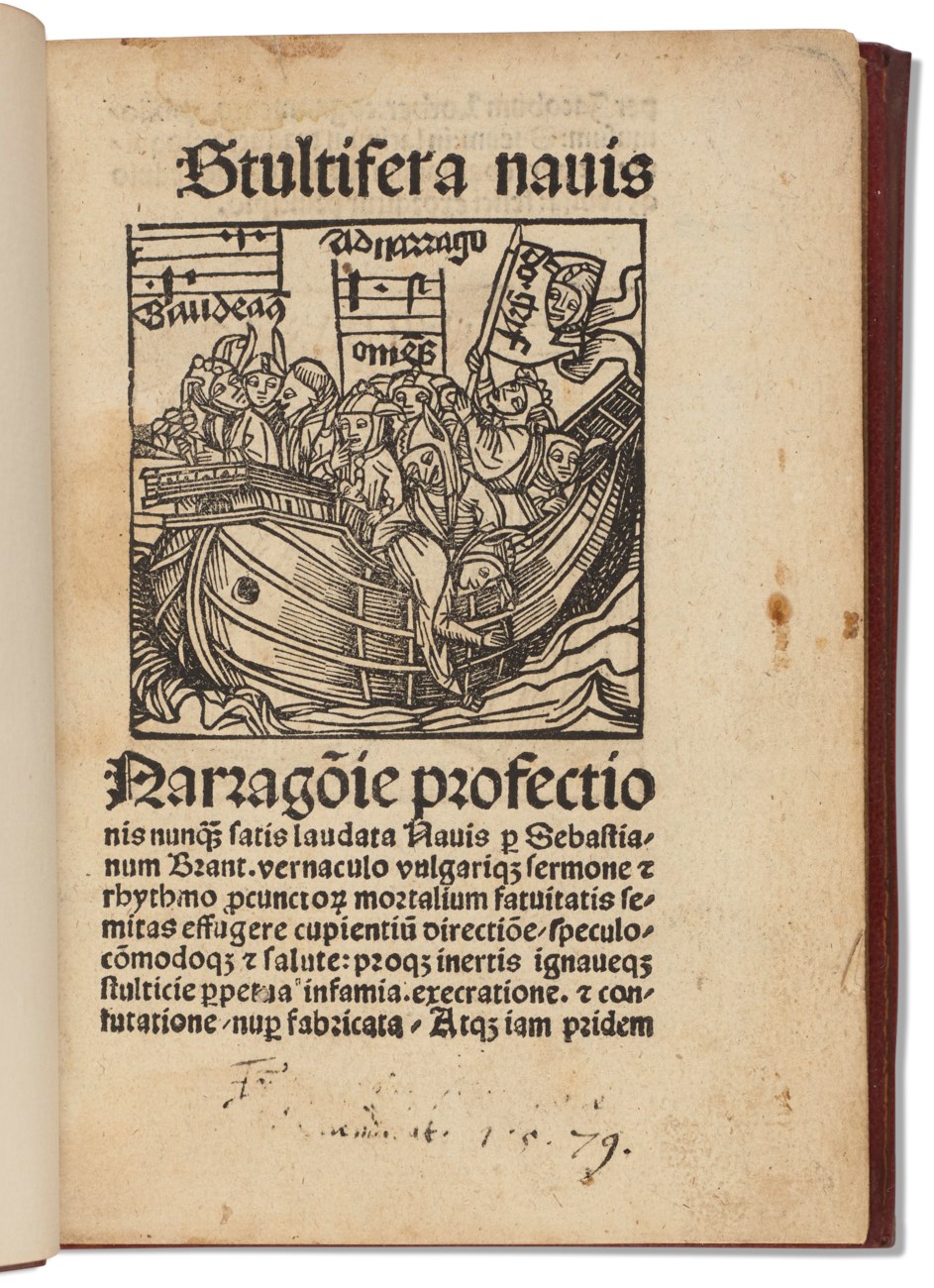 Brant's Stultifera navis, Johann Schönsperger, 1 April 1497 | Christie's
