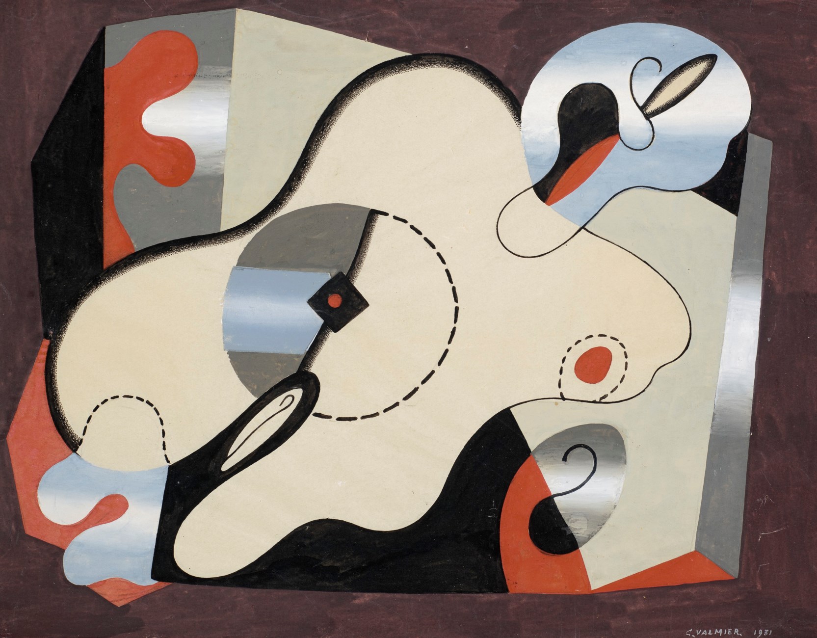 Georges Valmier (1885-1937), Composition abstraite (Femme couchée ...