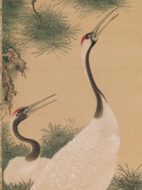 ITO JAKUCHU (1716-1800), Pair of Cranes and the Rising Sun | Christie's